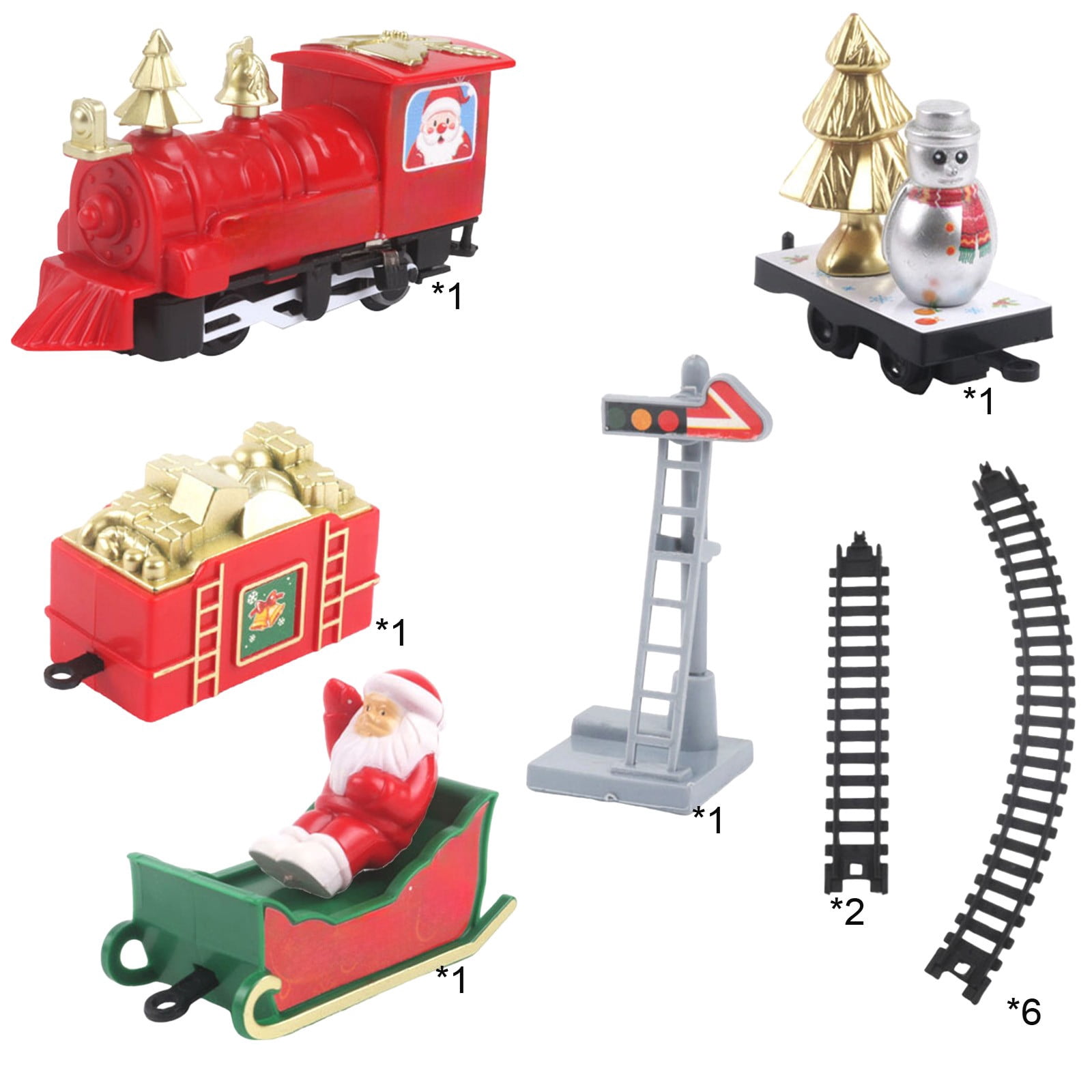 JVBTVB Christmas Train Set Electric Train Toy with Lights & Music, Mini ...