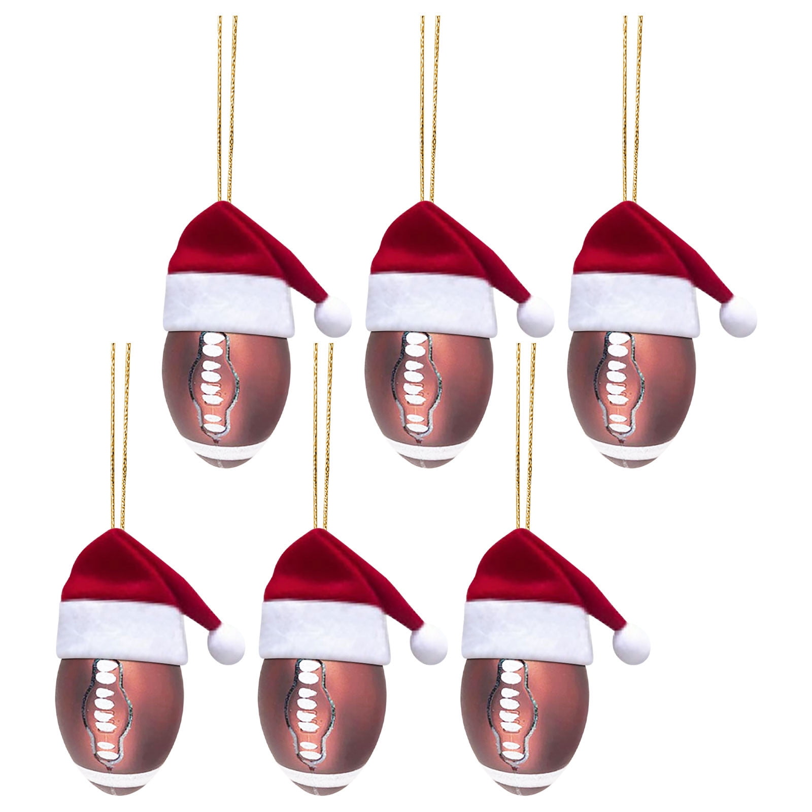 JVBTVB Christmas Tree Ornaments Set of 6 – Sports Themed Baubles with ...
