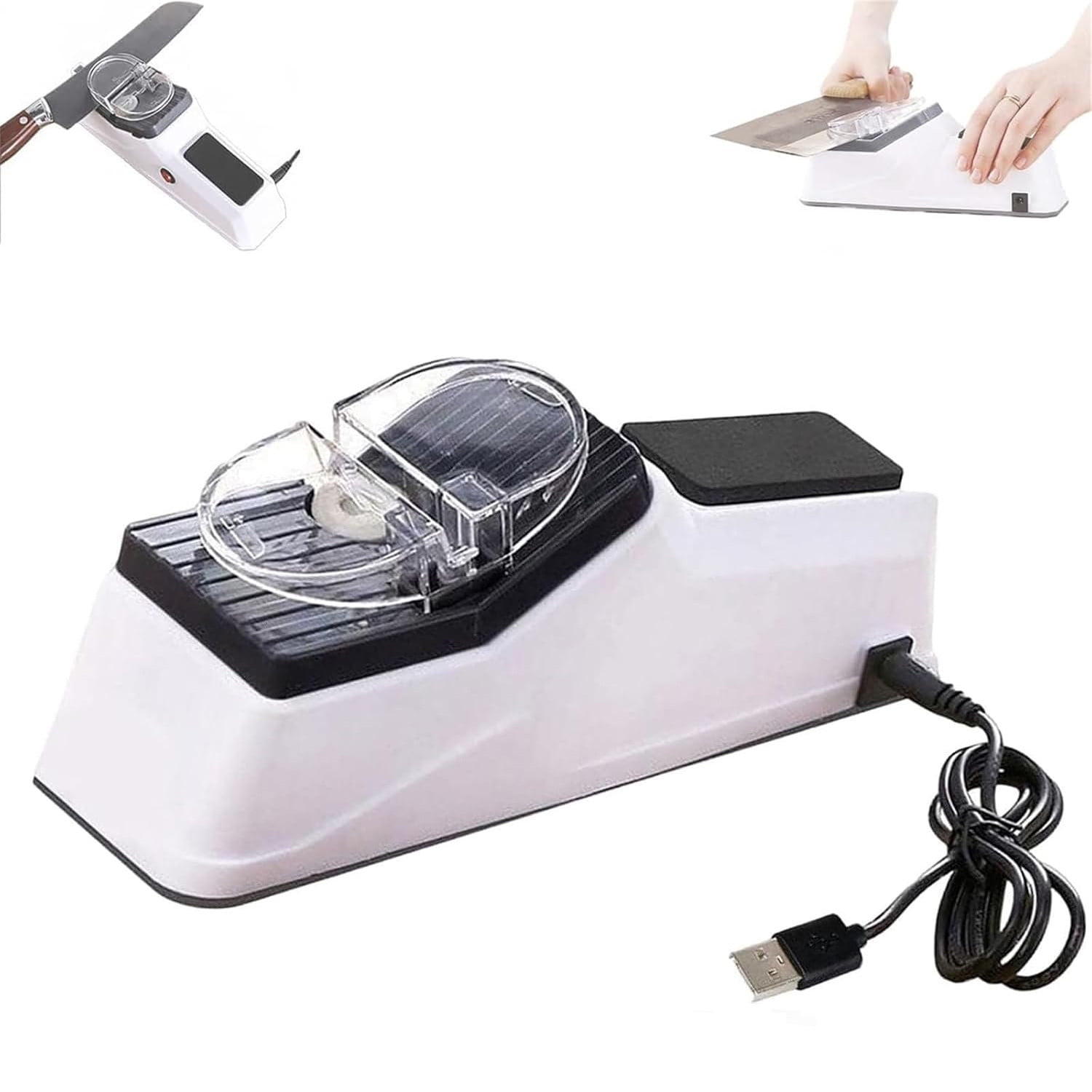 JVBTVB Electric Knife Sharpener, 5-Second Fast Sharpening for Kitchen ...