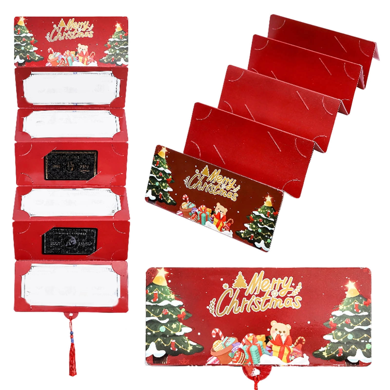 JVBTVB Festive Christmas Wallet with Noel Embroidery, Elegant Card ...