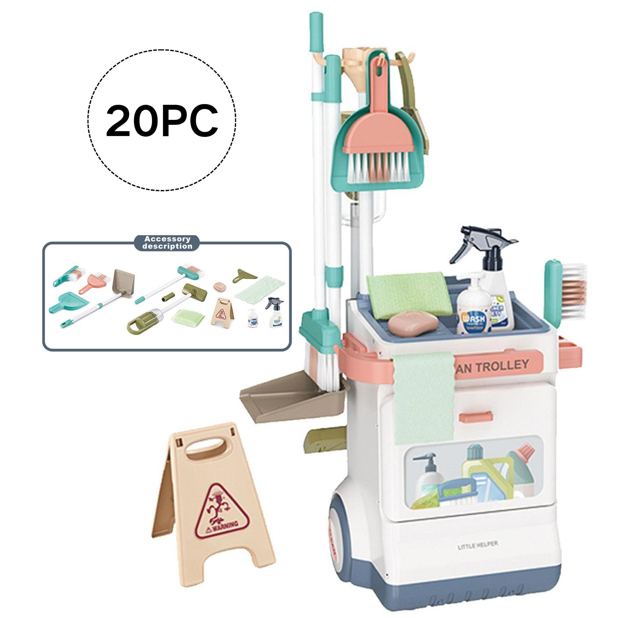JVBTVB Kids Cleaning Set 20 Piece, Toy Cleaning Sets, Pretend Play ...