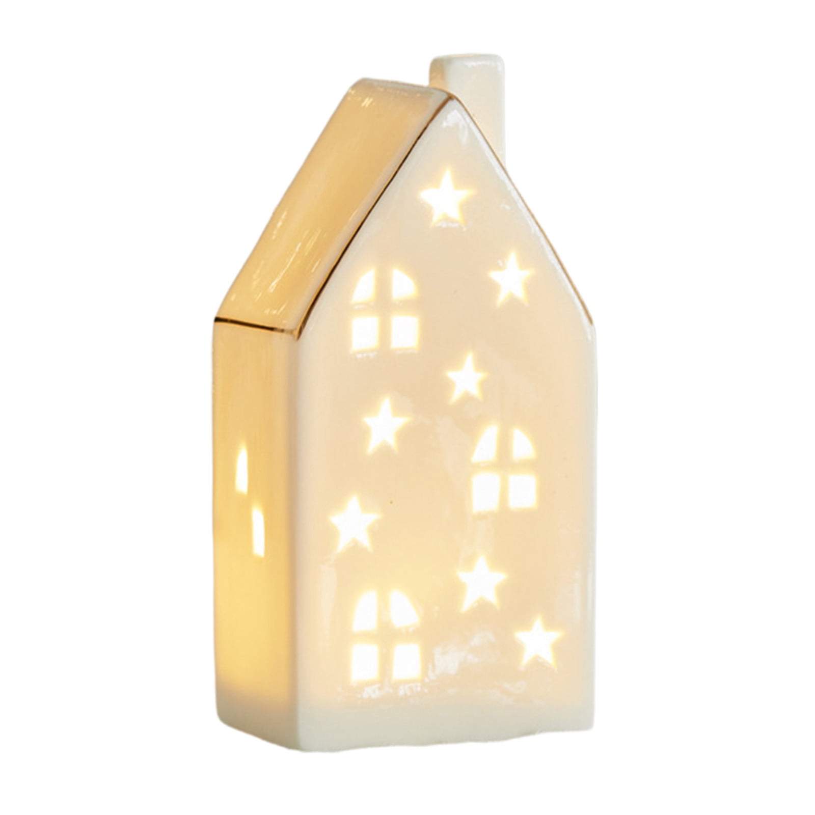 JVBTVB Luminous Ceramic Christmas Village Decoration with Deer ...