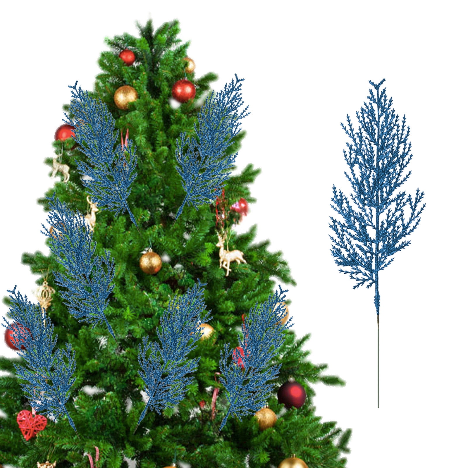 JVBTVB Realistic Christmas Tree Branch Picks for Decorations, 11.81 ...