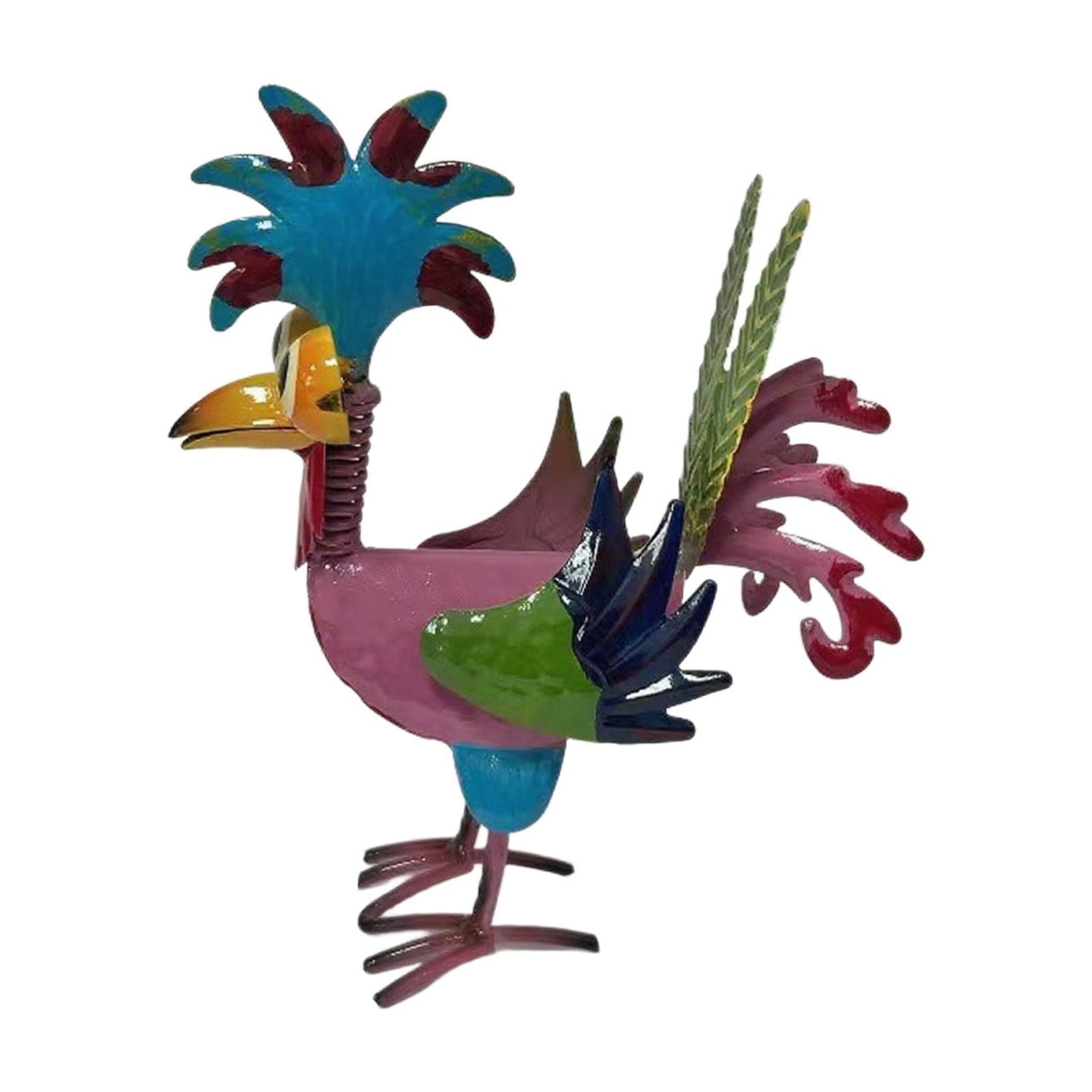 JVBTVB Rooster Garden Statue Wrought Iron Rooster Decor for Outdoor ...