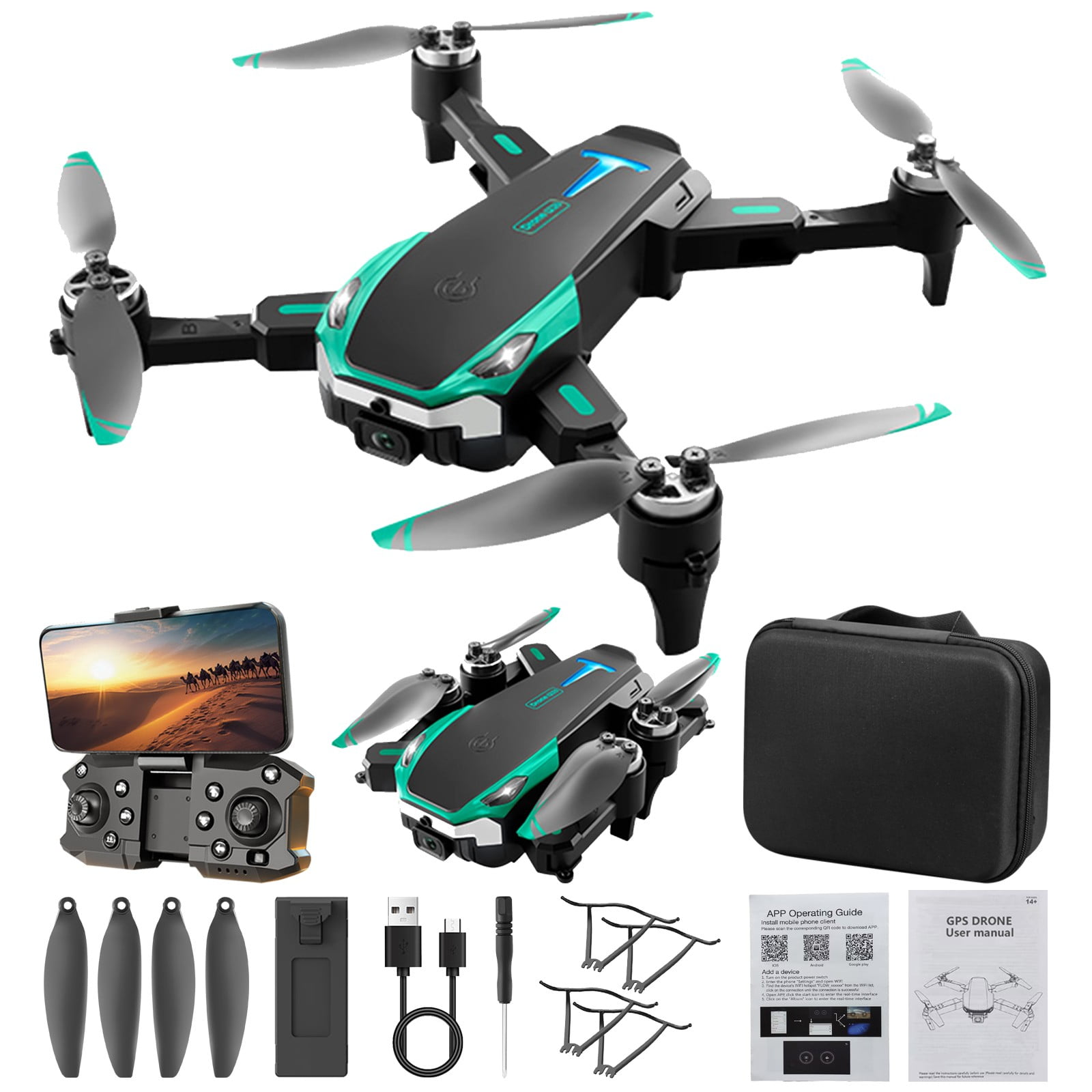 JVBTVB S25 Brushless Drone with Obstacle Avoidance & Dual Camera ...