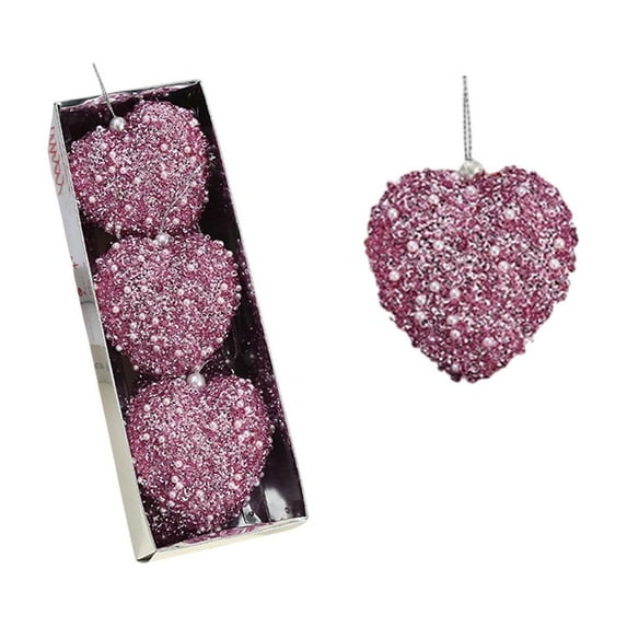 JVBTVB Valentine'S Day Heart Ornaments Set Of 3， Hanging Decor For Home ...
