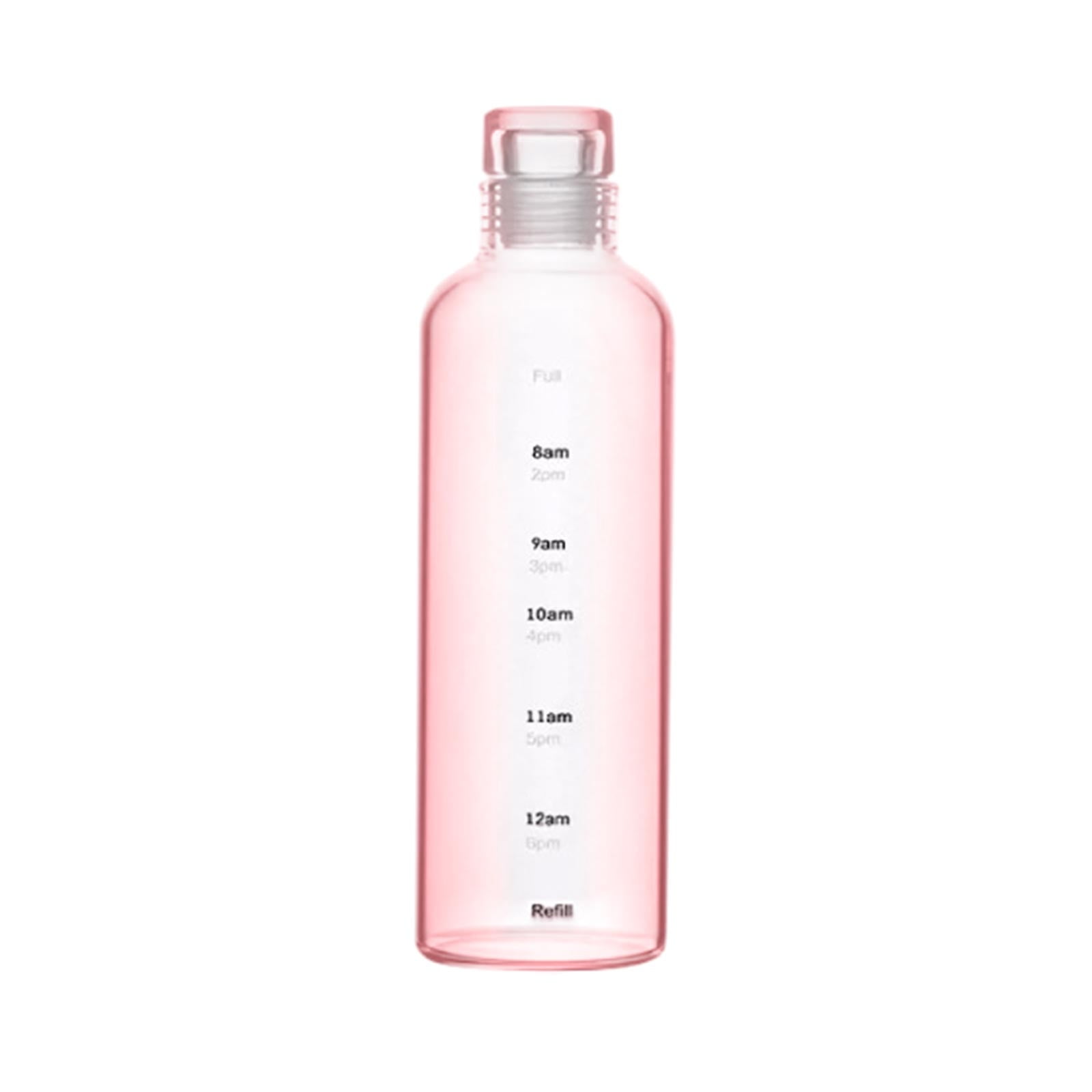 JVBTVB Water Bottle with Measurements, 750ml Leakproof Clear Plastic ...