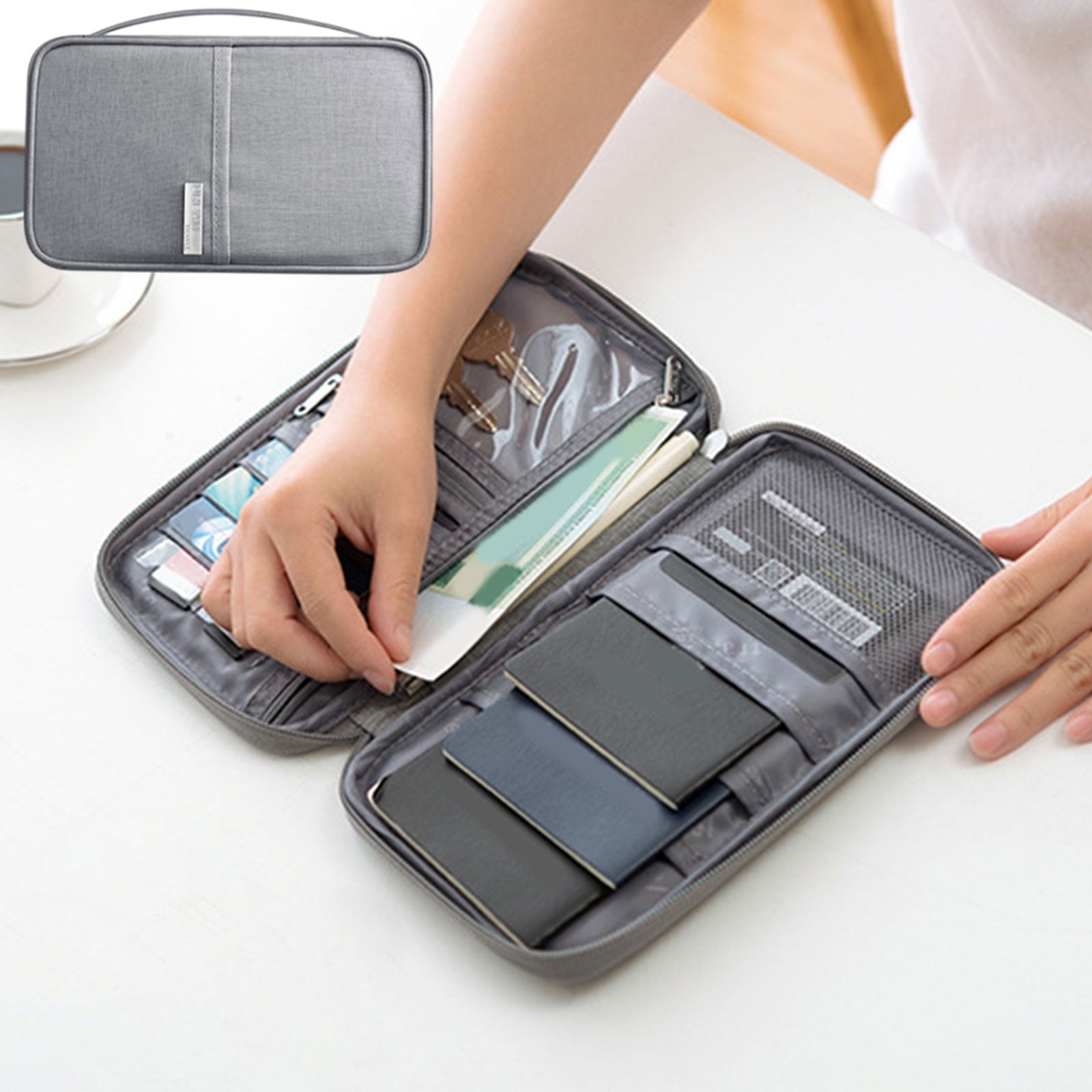 JVBTVB Waterproof Document Organizer Bag with Zipper - Portable Storage ...