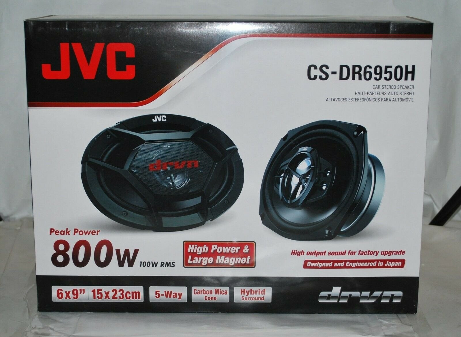 JVC CS-DR6950H 5-Way 6x9-Inch 800 Watts Max Car Speakers Pair Brand New - Walmart.com