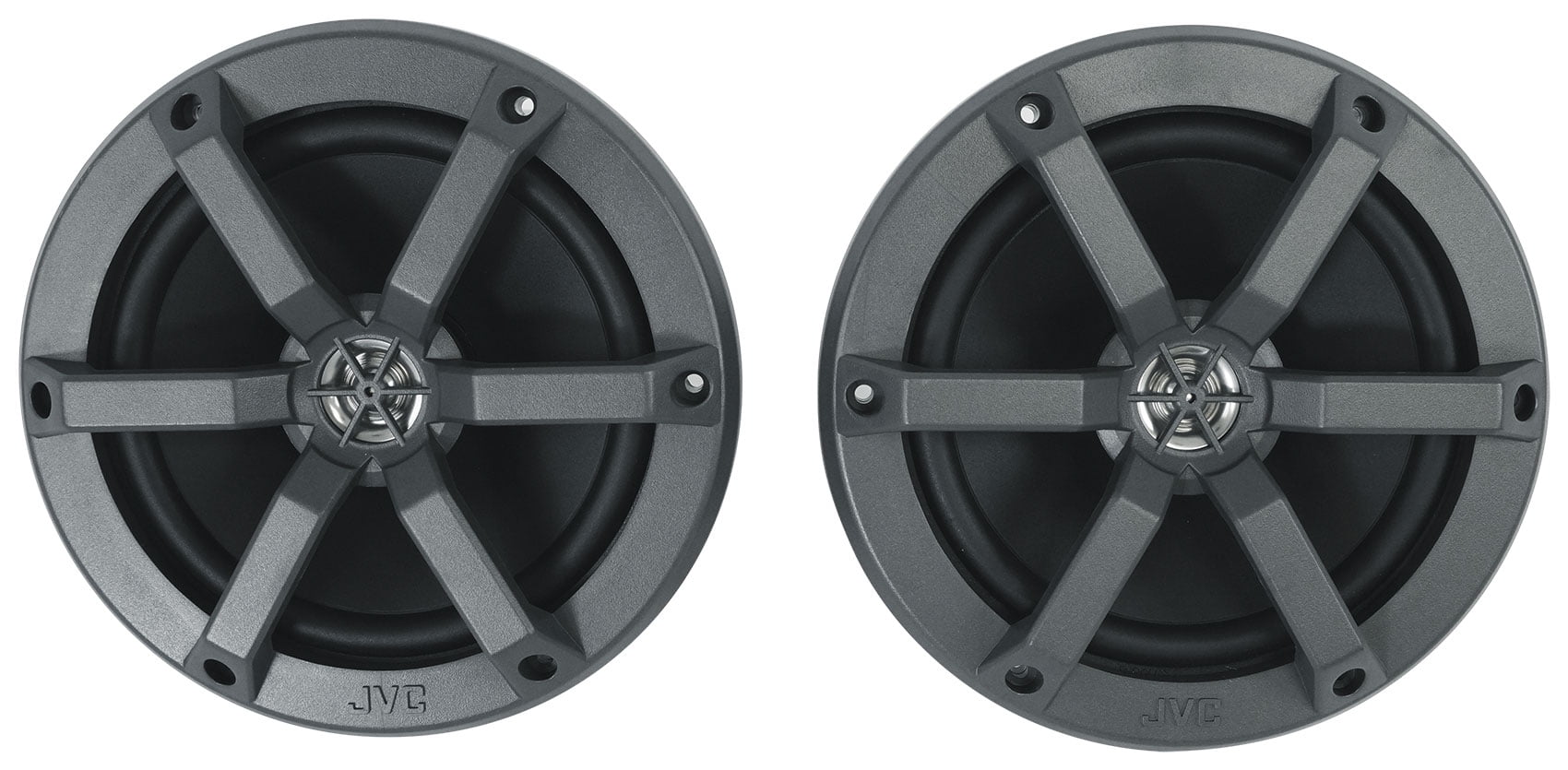 Pair JVC CS-MS620 6.5" 50 Watts RMS 2-Way Coaxial Marine Boat Speakers in Black - Walmart.com