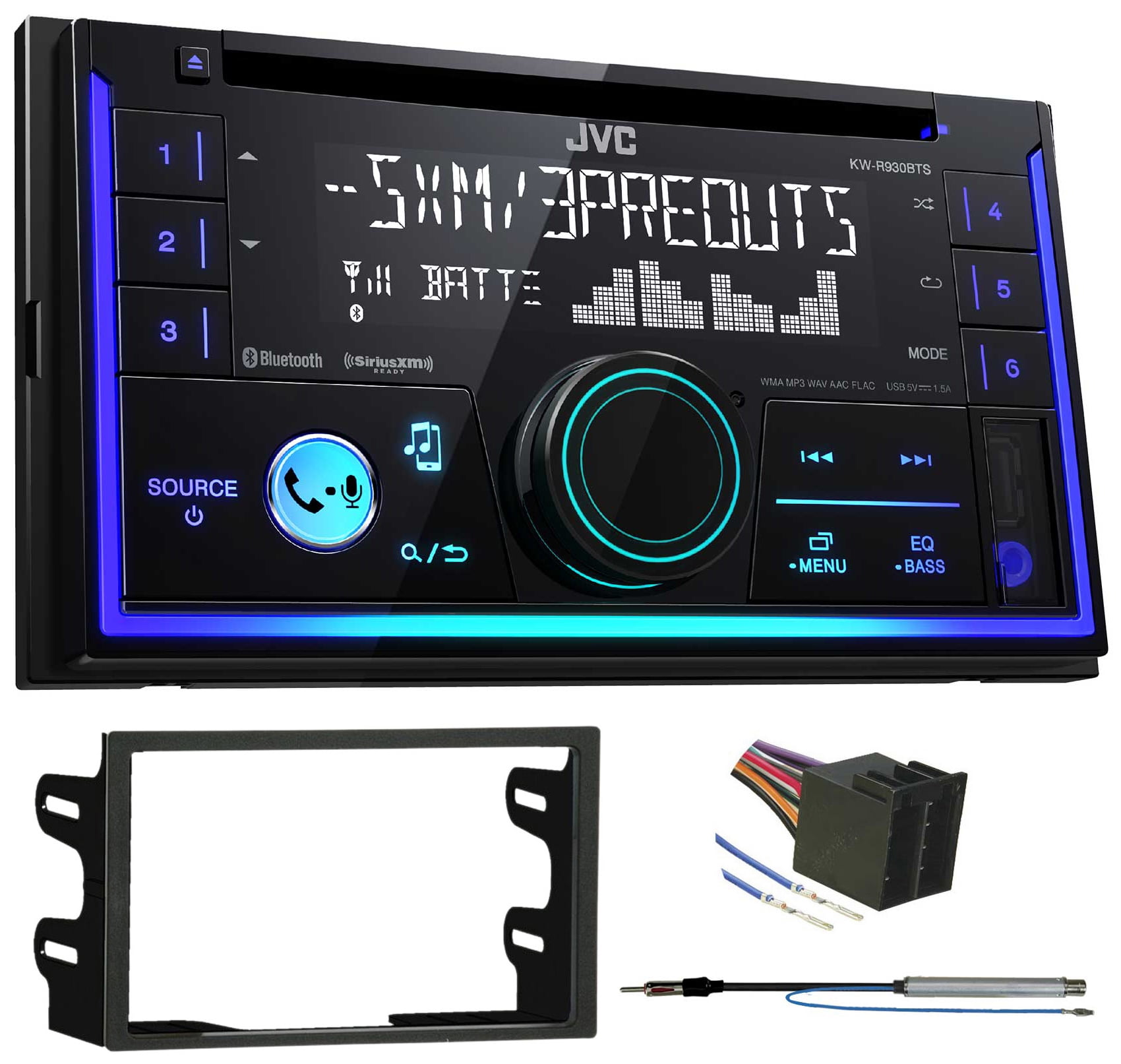 JVC Car Stereo CD Receiver w/Bluetooth/USB/iPhone/XM For 98-02 ...