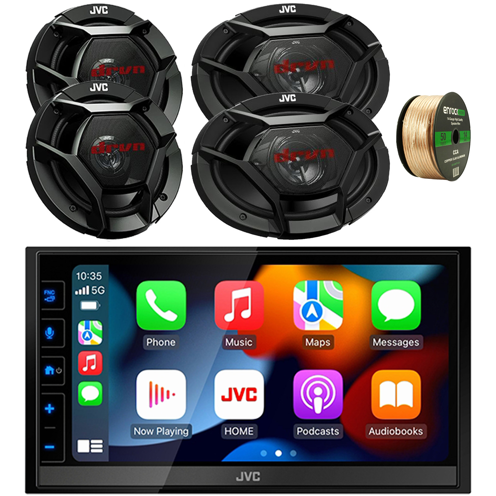 JVC Double DIN 6.8" Touchscreen HDMI Bluetooth USB Digital Multimedia ...