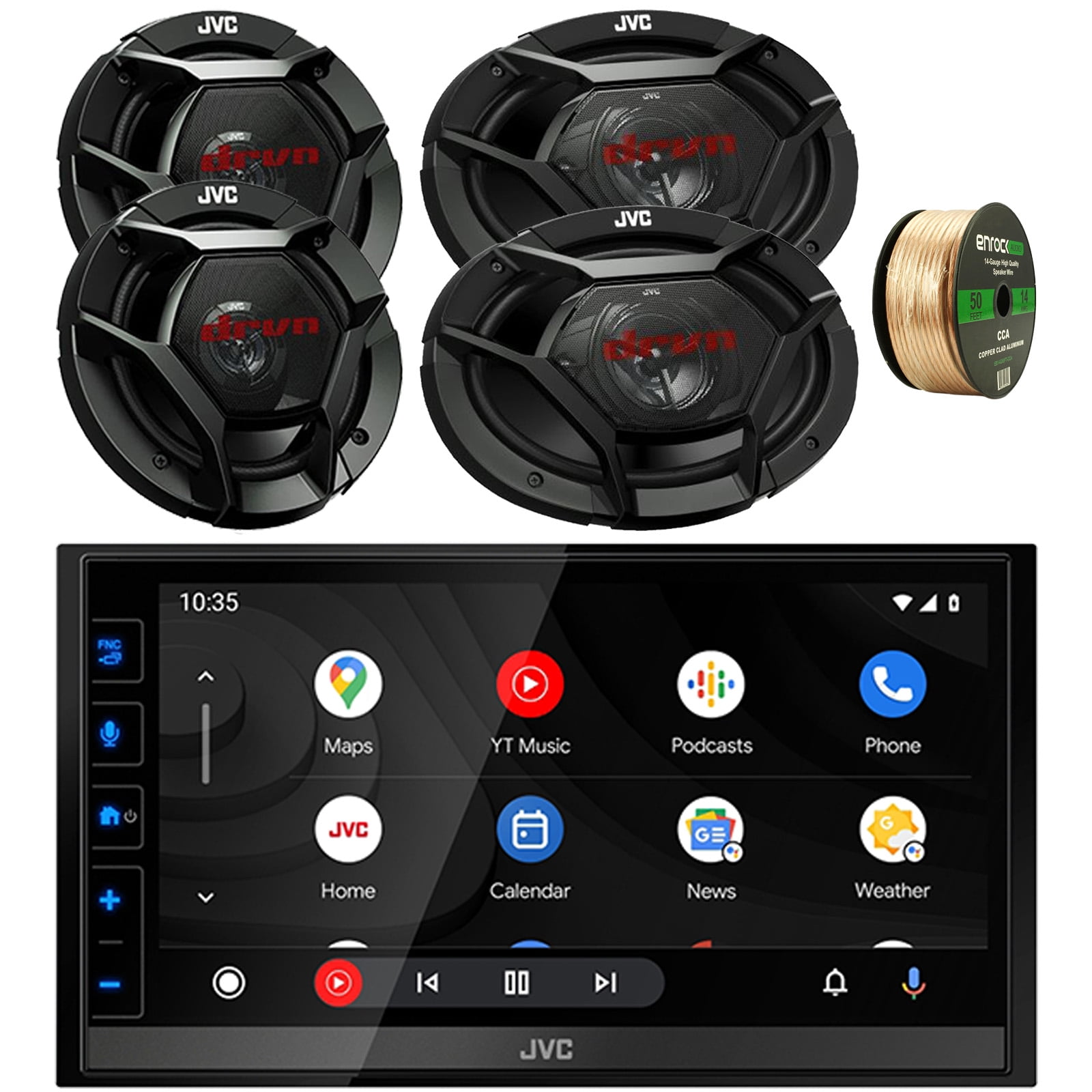 JVC Double DIN 6.8" Touchscreen HDMI/WiFi Bluetooth USB Digital ...