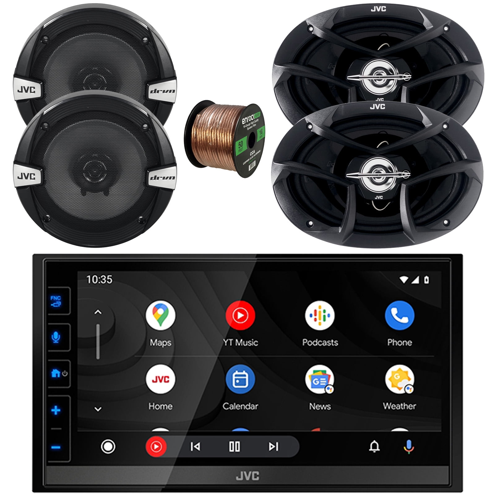 JVC Double DIN 6.8" Touchscreen HDMI/WiFi Bluetooth USB Digital ...