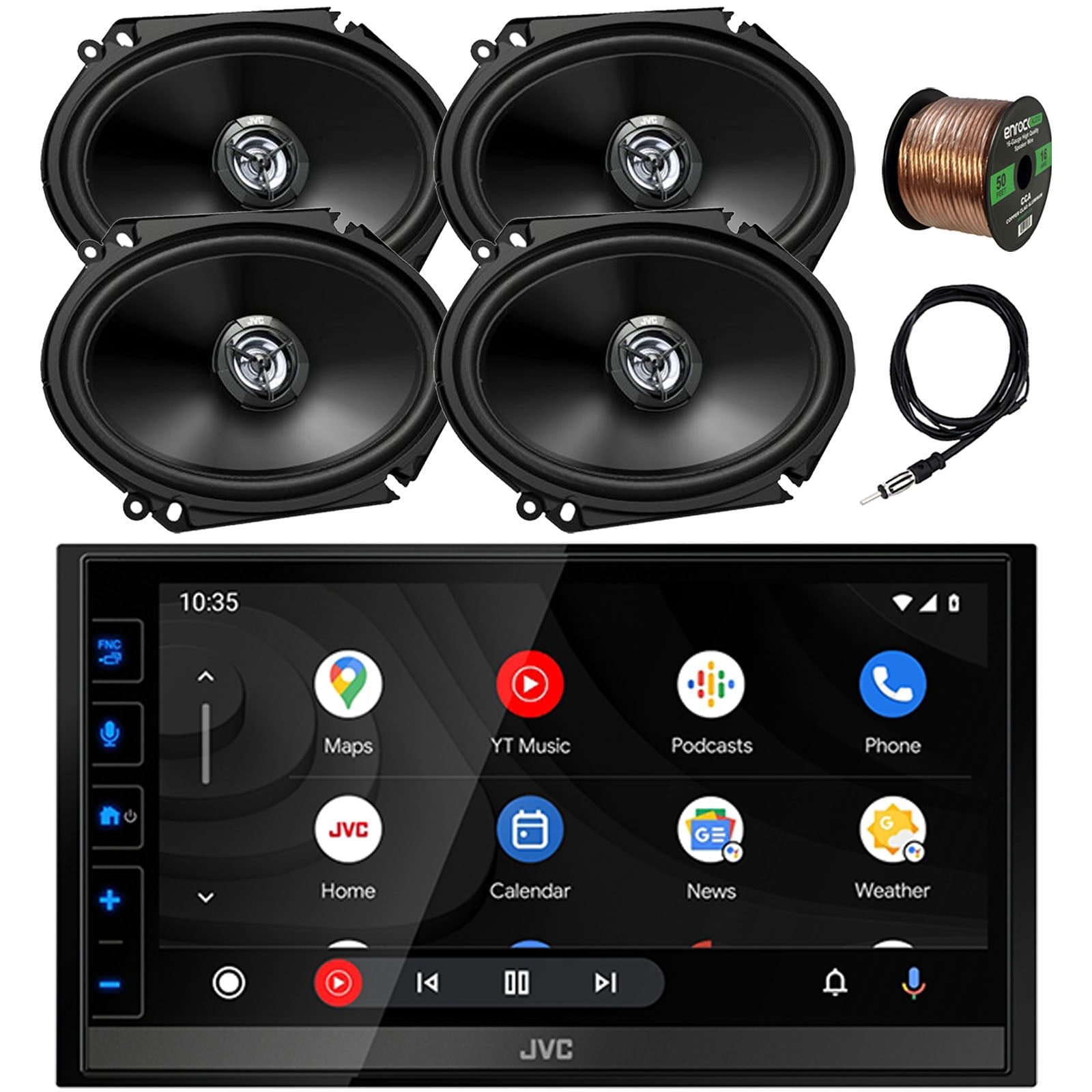 JVC Double DIN 6.8" Touchscreen HDMI/WiFi Bluetooth USB Digital ...