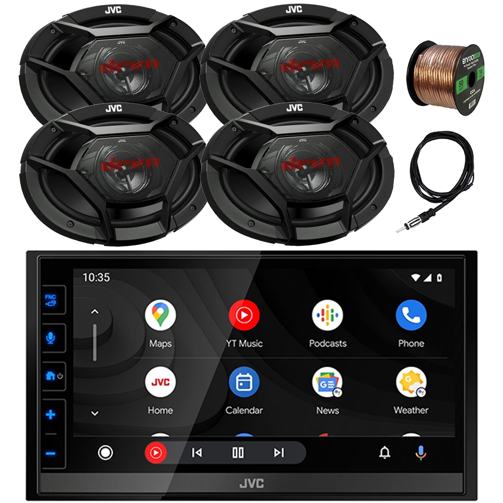 JVC Double DIN 6.8" Touchscreen HDMI/WiFi Bluetooth USB Digital ...