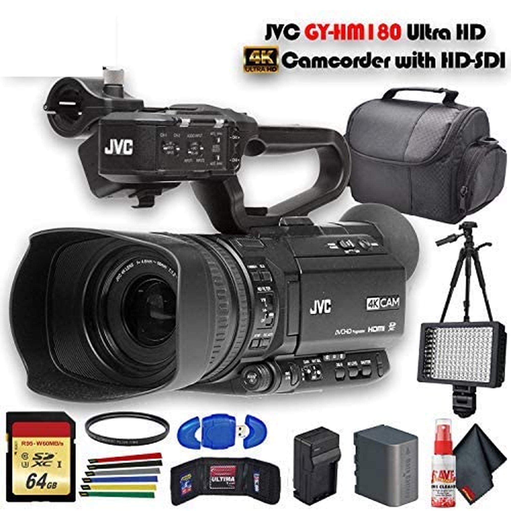 JVC GY:HM180 Ultra HD 4K Camcorder with HD:SDI GY:HM180U |Extra Battery ...