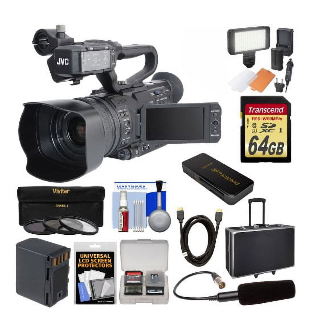 JVC GY-HM200 4KCAM Compact Handheld Camcorder DELUXE STARTER KIT ...