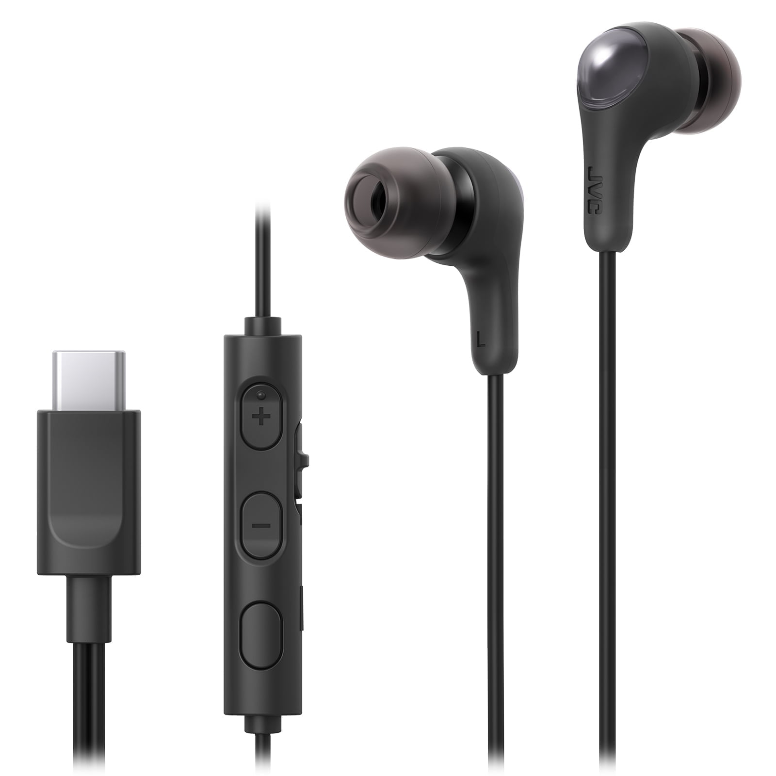 JVC Gumy Connect USB-C Wired Earbuds Headphones, Delay-Free for Videos ...