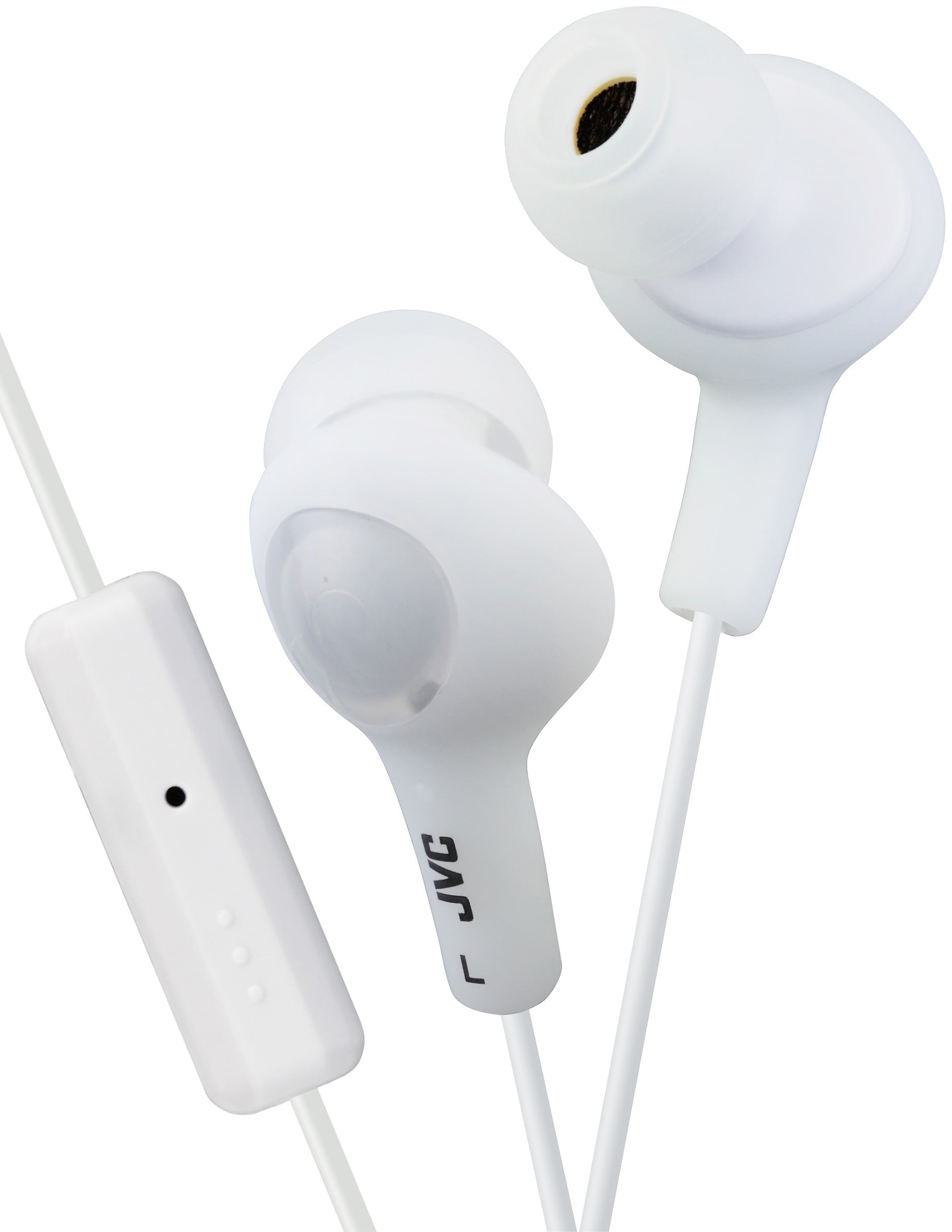 JVC HA-FR6 Gumy Plus In-Ear Headphones with Remote & Mic (White ...