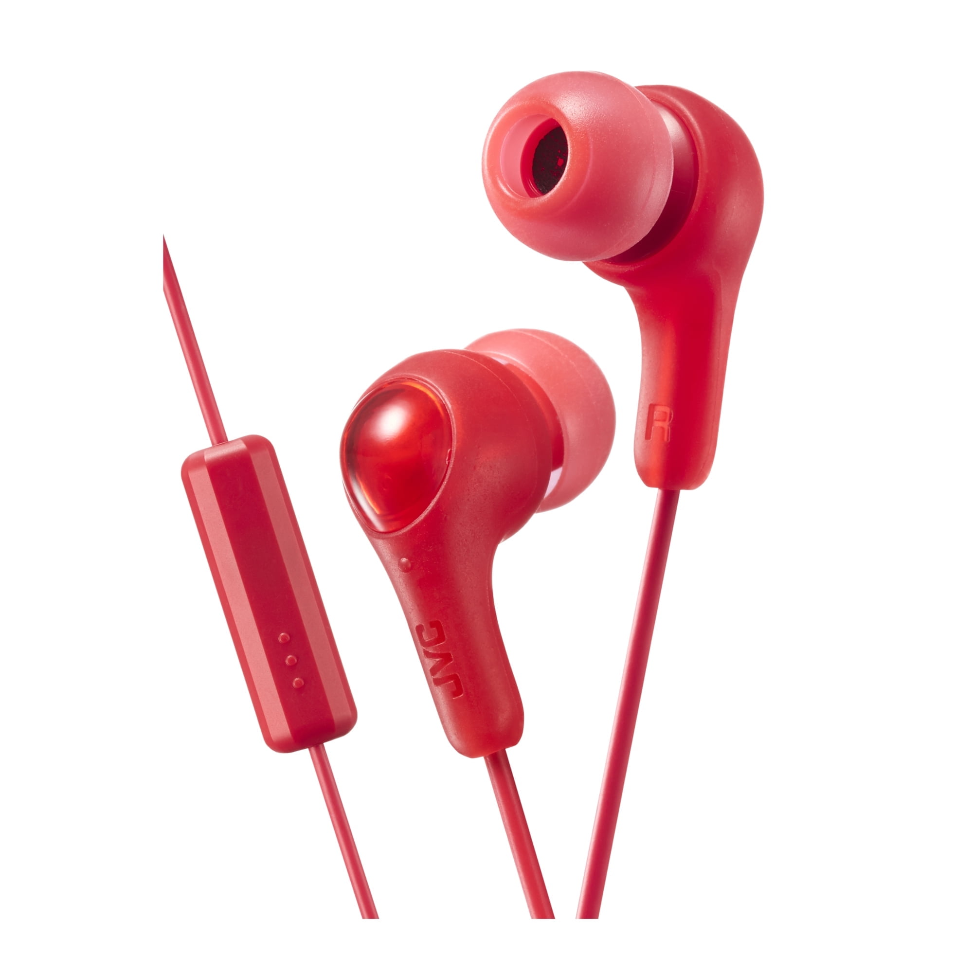 JVC HAFX7MRN Gumy Wired In-Ear Headphones with Mic - Red - Walmart.com