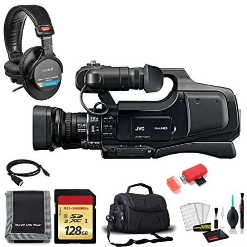 JVC JY-HM90AG HD Professional Video Camcorder/Camera Kit with 128GB ...