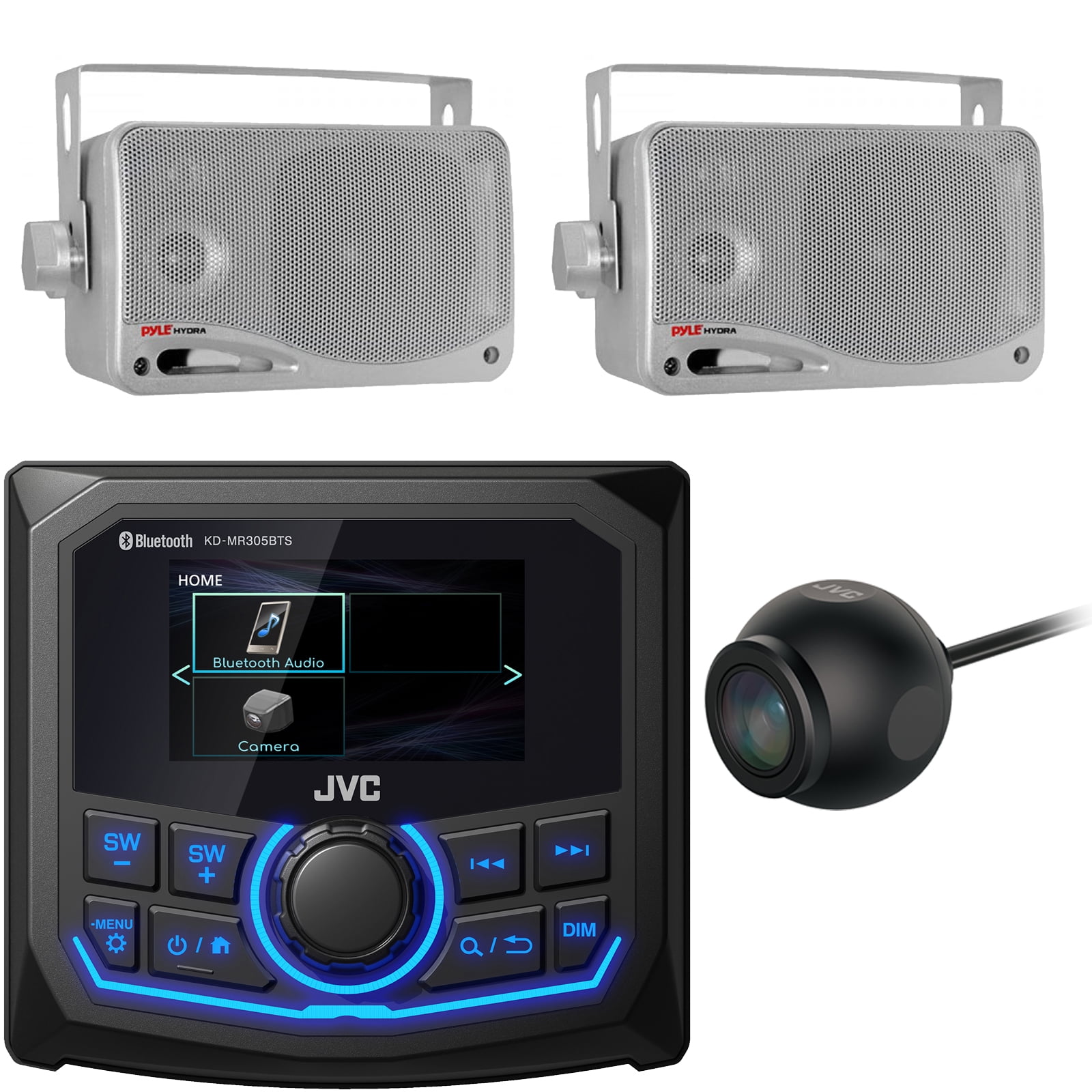 JVC KD-MR305BTS Marine MotorSports Digital Media Bluetooth USB AUX AM ...