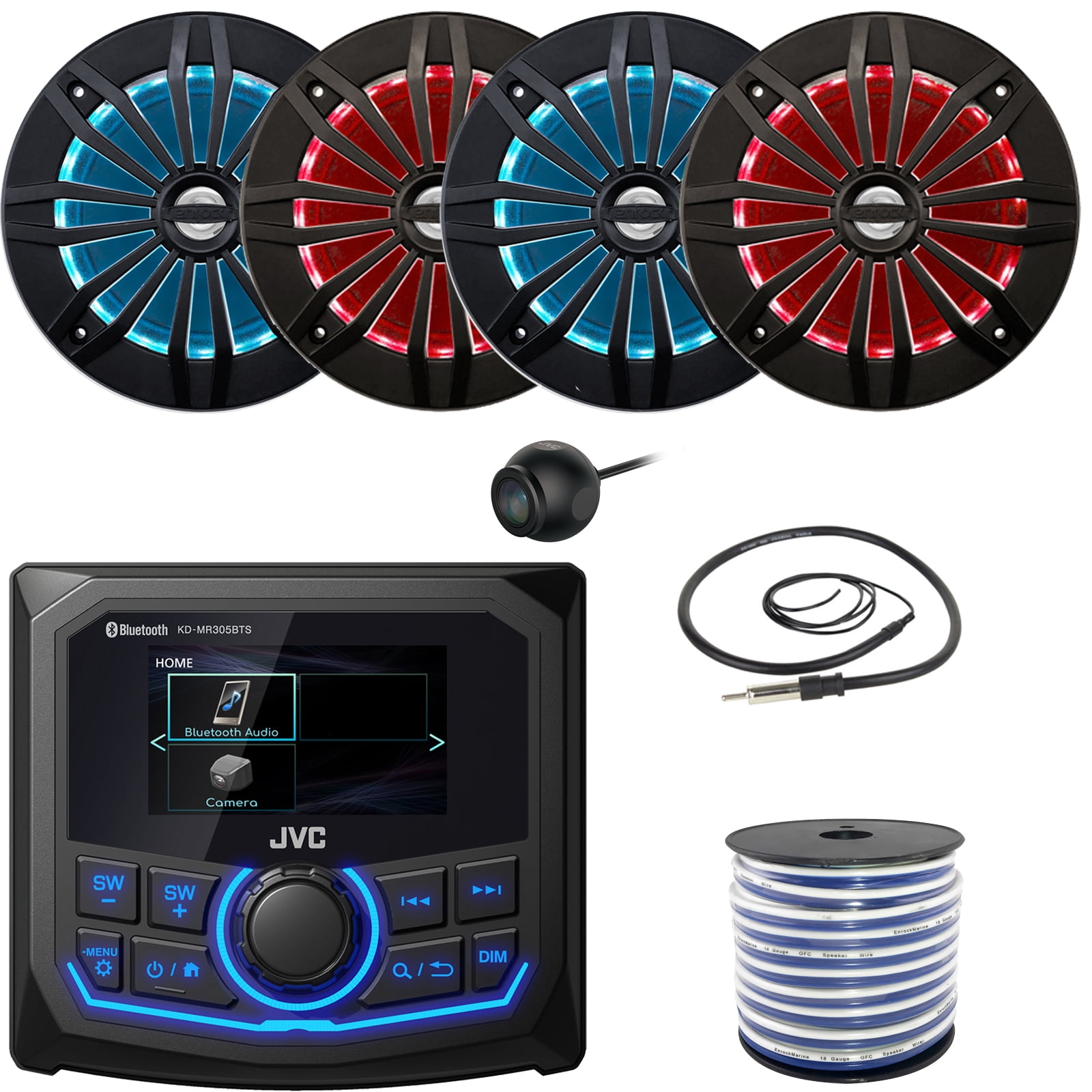 JVC KD-MR305BTS Marine MotorSports Digital Media Bluetooth USB AUX AM ...