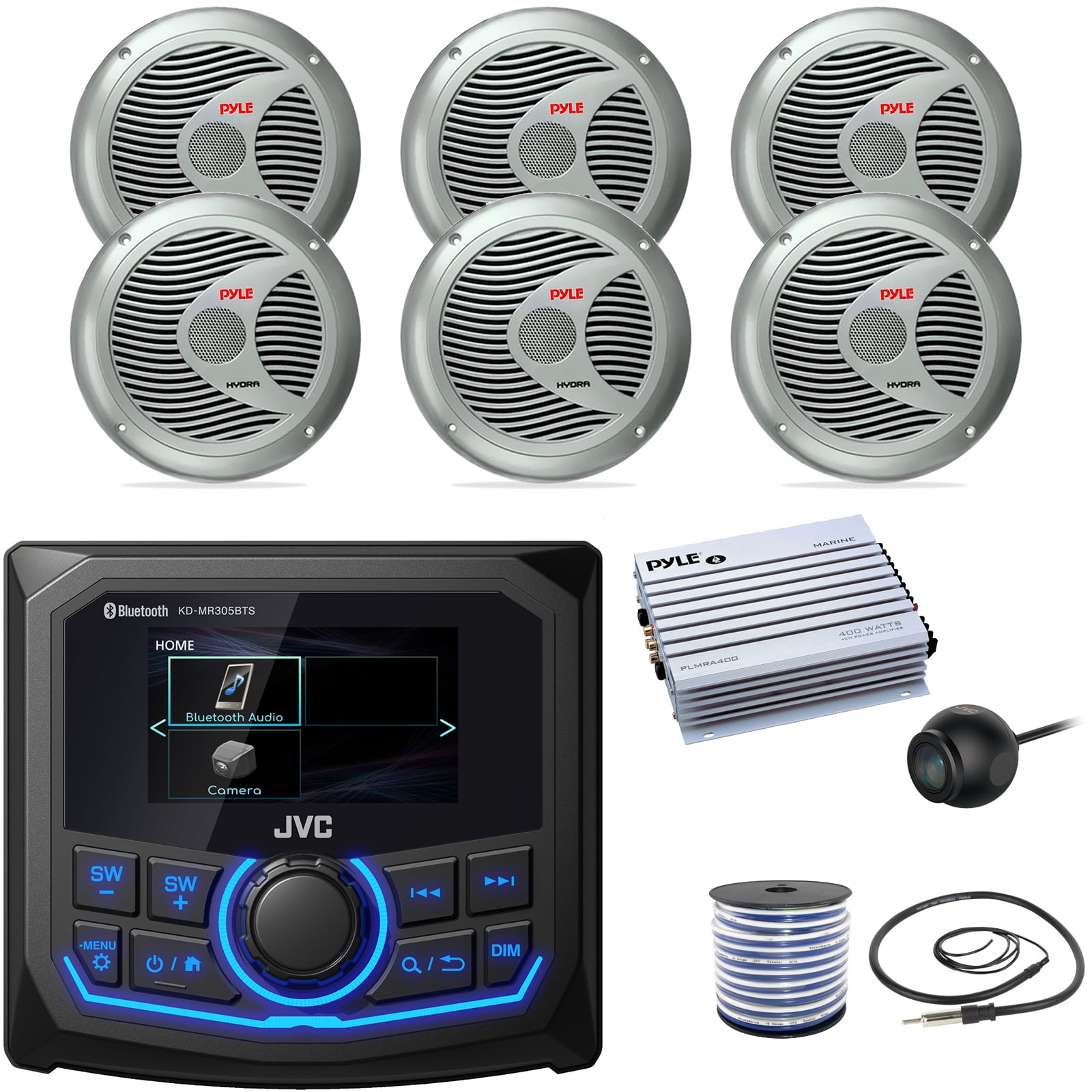 JVC KD-MR305BTS Marine MotorSports Digital Media Bluetooth USB AUX AM ...