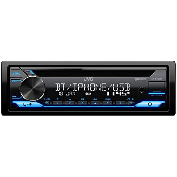 JVC KD-T720BT 1-Din Car Stereo CD Receiver w/ Bluetooth/USB/Alexa/13-Band EQ - Walmart.com
