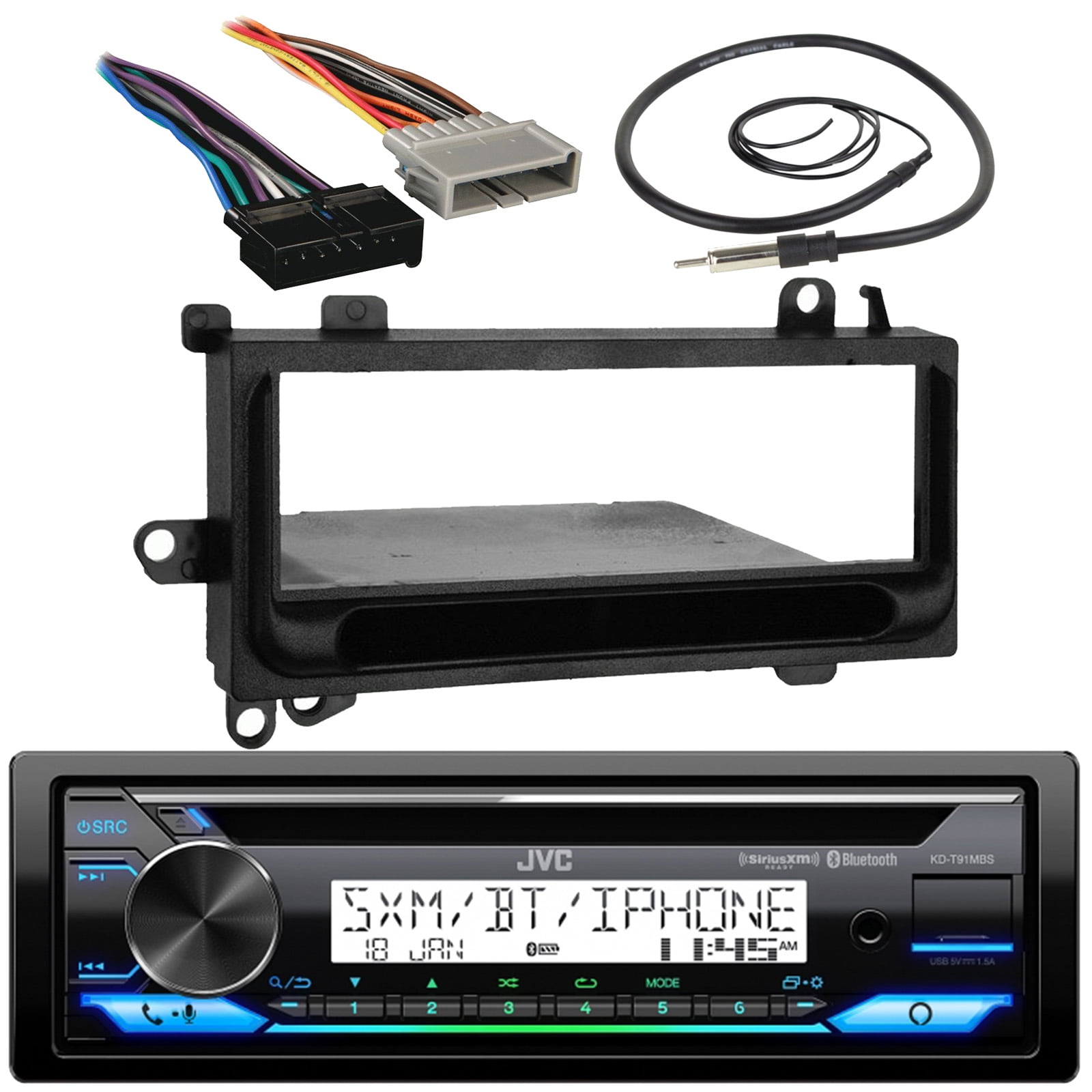 JVC KD-T91MBS Car CD Player MP3 iPod Bluetooth USB AUX Stereo Receiver ...