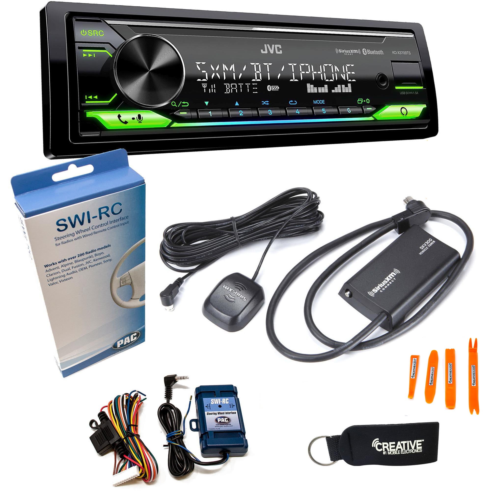 JVC KD-X370BTS Digital Media ReceiverW/ BT, USB, Amazon Alexa + SirusXM ...