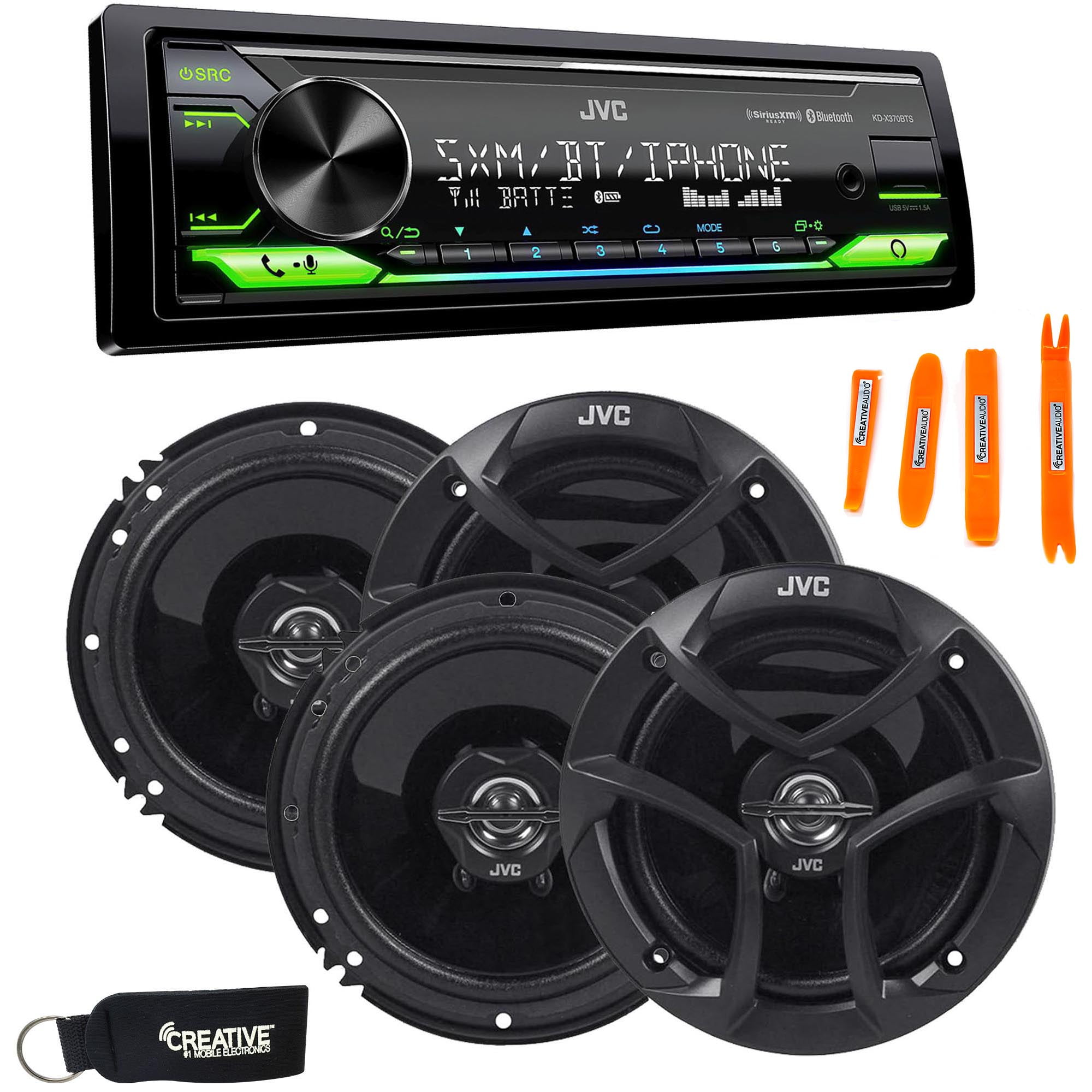 JVC KD-X370BTS Digital Media ReceiverW/ BT, USB, SiriusXM Ready, Amazon ...