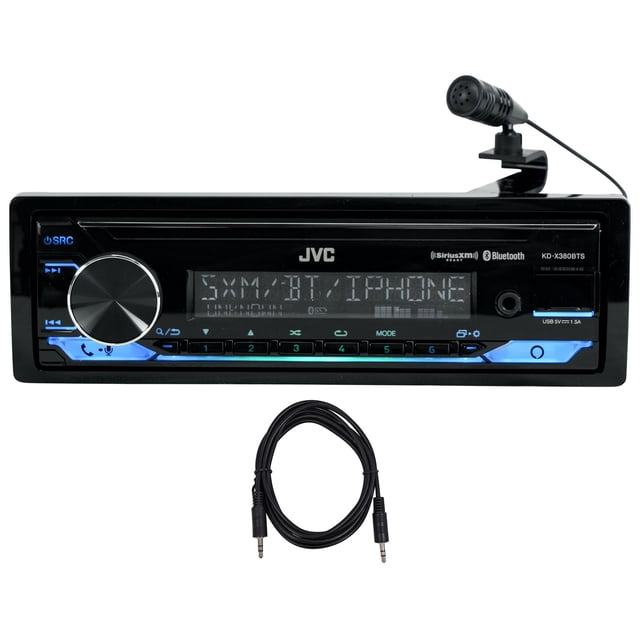 JVC KD-X380BTS Single Din Car Stereo Receiver, Bluetooth Audio System ...