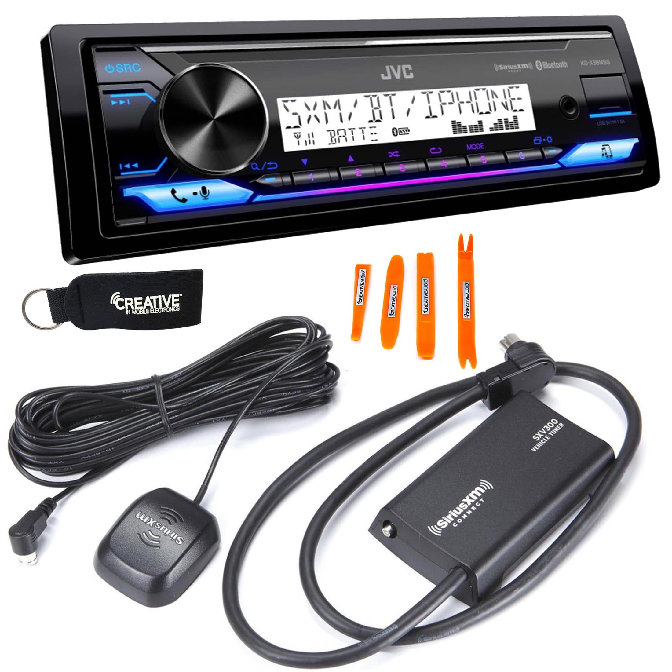 JVC KD-X38MBS Marine Digital Receiver W/ BT, USB, XM Ready + SXV300 ...