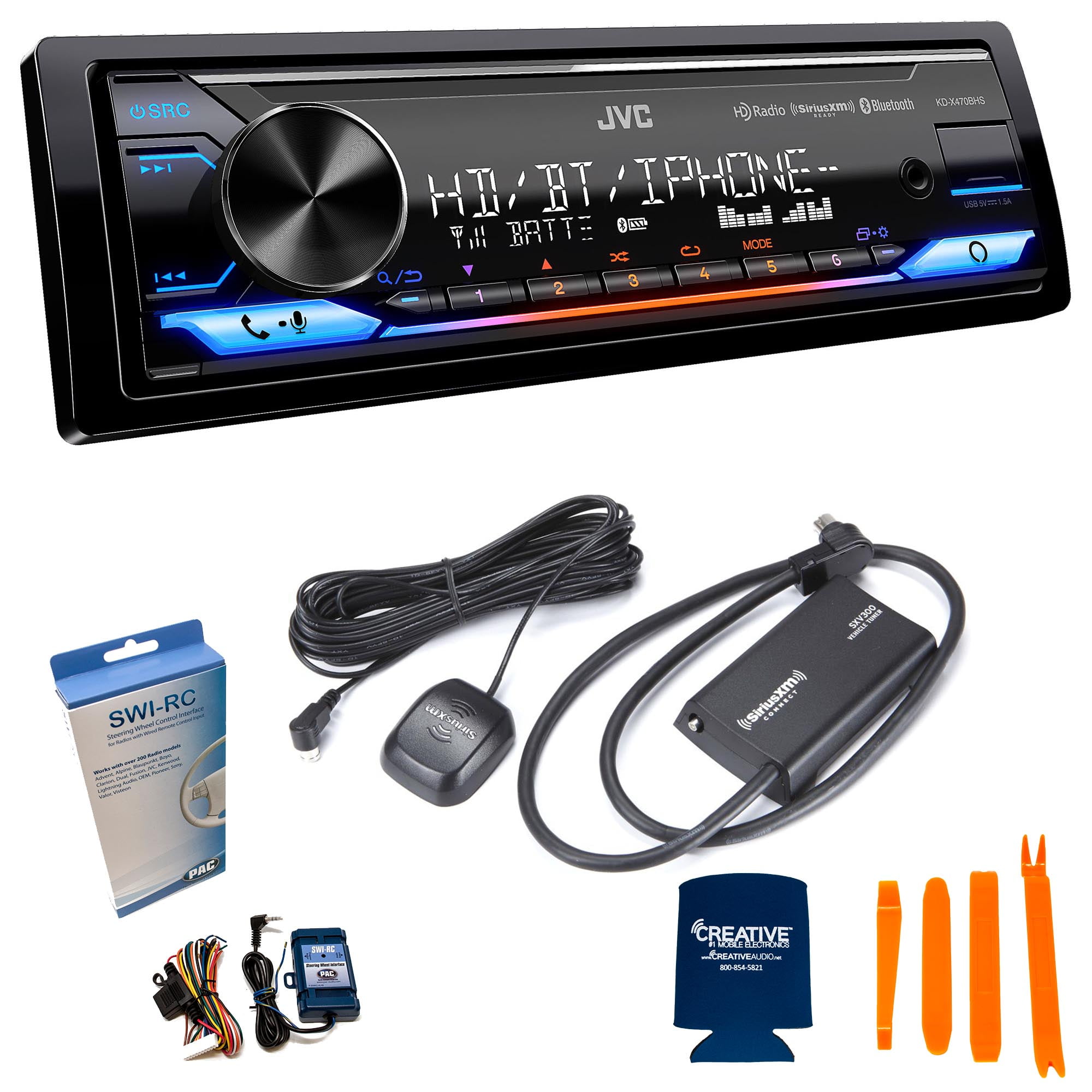 JVC KD-X470BHS Digital Media Receiver BT, HD Radio compatible with ...