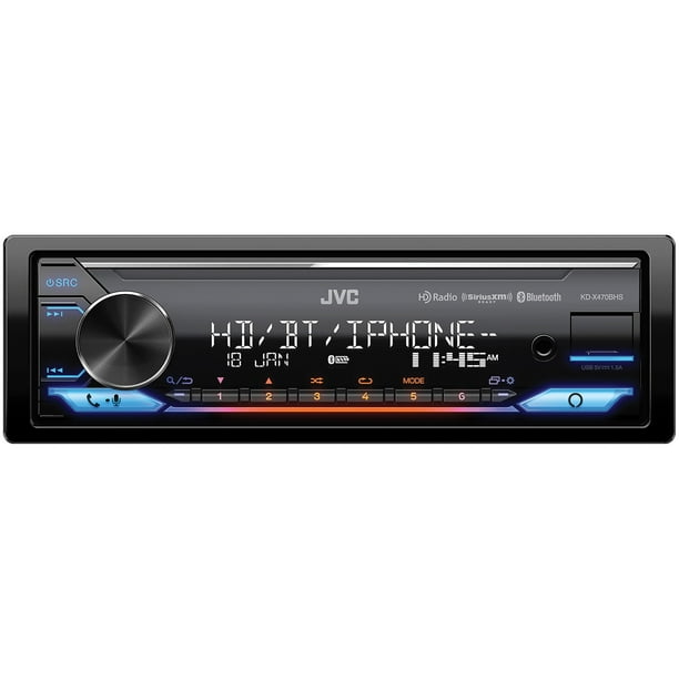 JVC KD-X470BHS Single-Din in-Dash Digital Media Receiver with Bluetooth ...