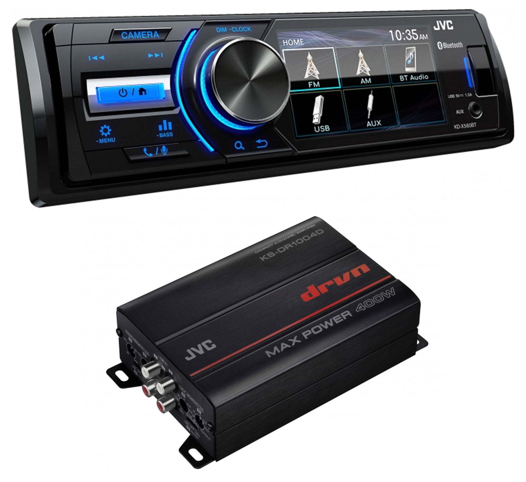 JVC KD-X560BT Digital Media Marine Bluetooth Receiver+4-Channel ...