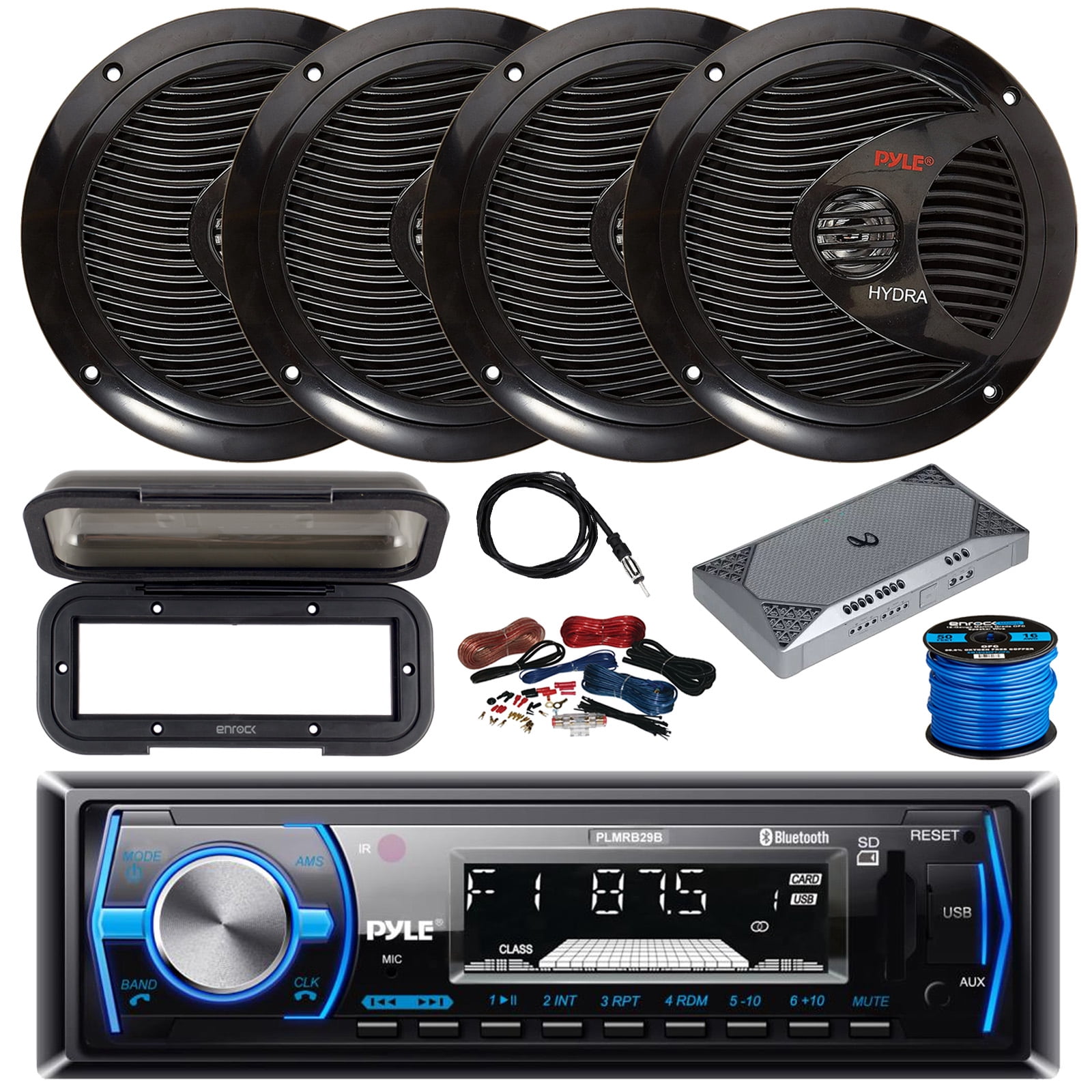 JVC KD-X560BT Marine Bluetooth AM/FM Radio Receiver, 4-Channel ...