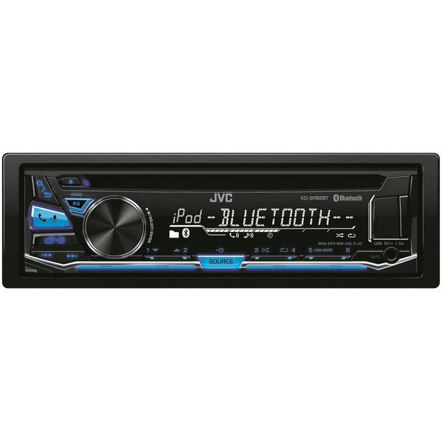 JVC KDSR82BT In-Dash CD- Built-in Bluetooth, USB and Detachable Faceplate - Walmart.com