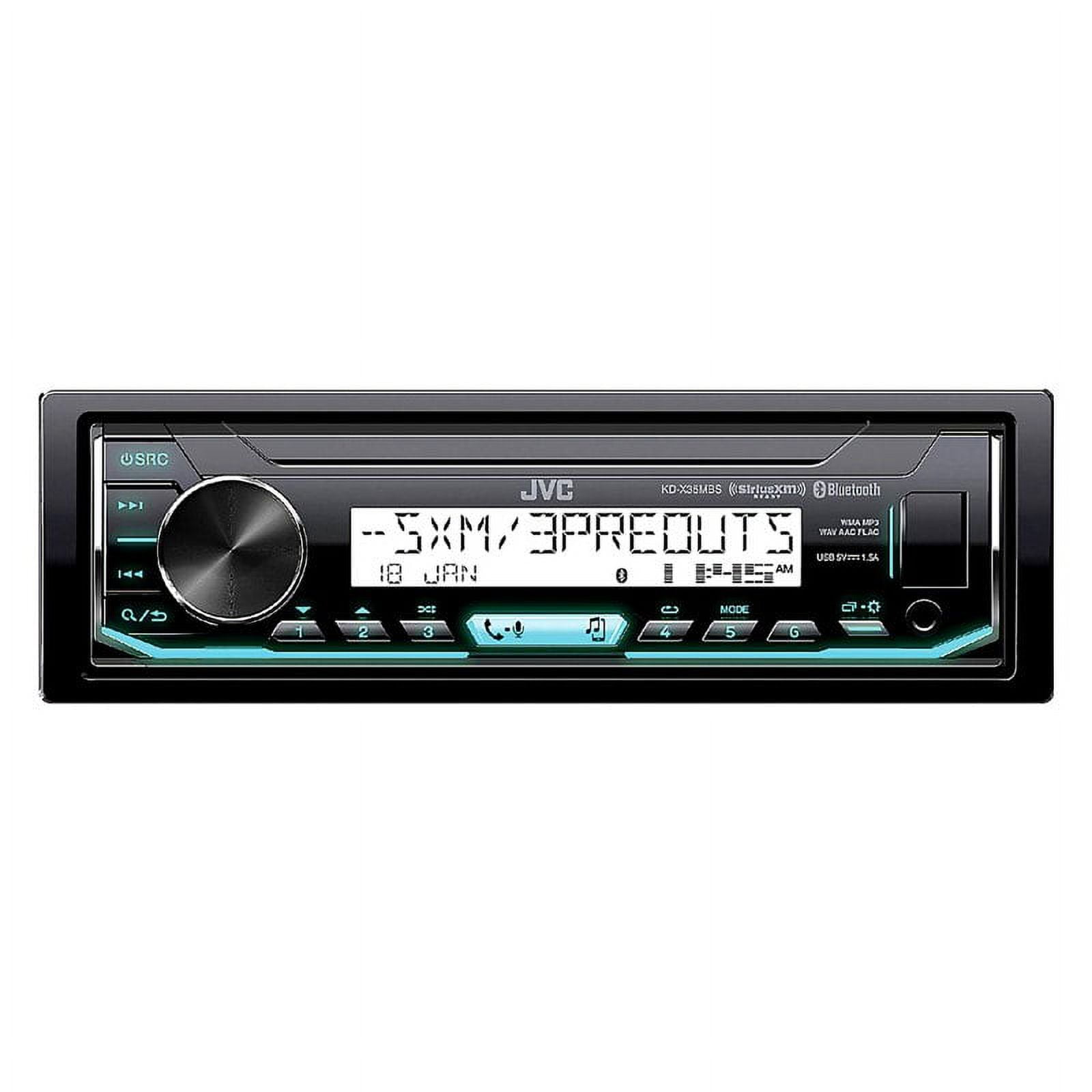 JVC KDX35MBS - Black AM/FM/USB/Bluetooth/SiriusXM/AUX Stereo Receiver ...