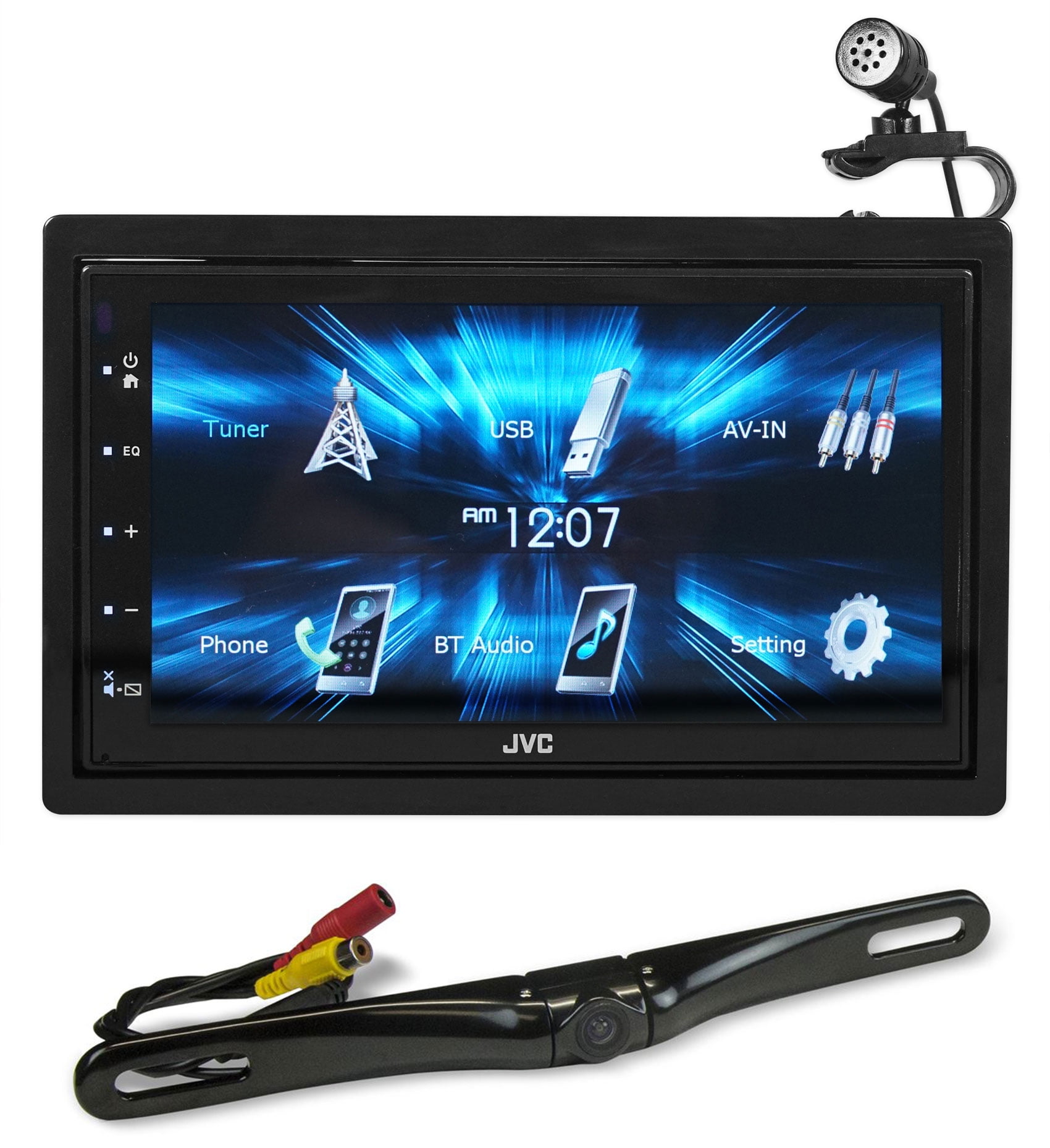 JVC KW-M150BT 6.8" Car Monitor Digital Media Bluetooth Receiver w/USB+Backup Cam - Walmart.com