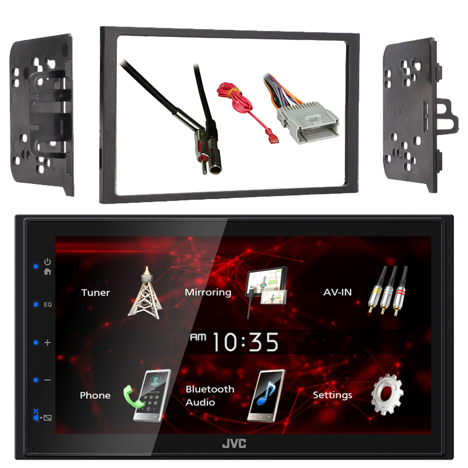 JVC KW-M180BT 6.8" Touchscreen Double DIN Bluetooth USB Digital Multimedia Stereo Receiver with ...