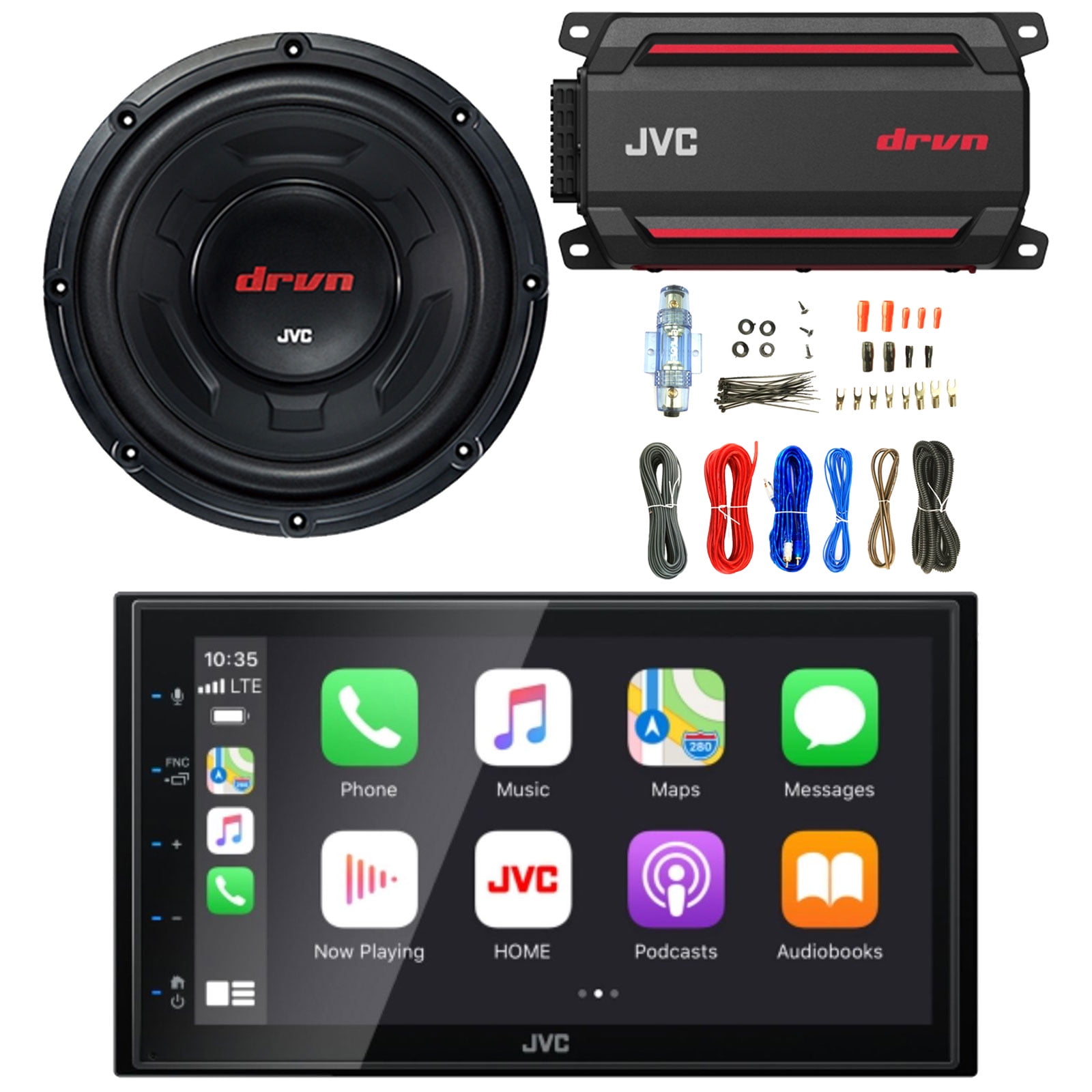 JVC KW-M560BT Double DIN AM/FM Radio Bluetooth USB Digital Media Car ...
