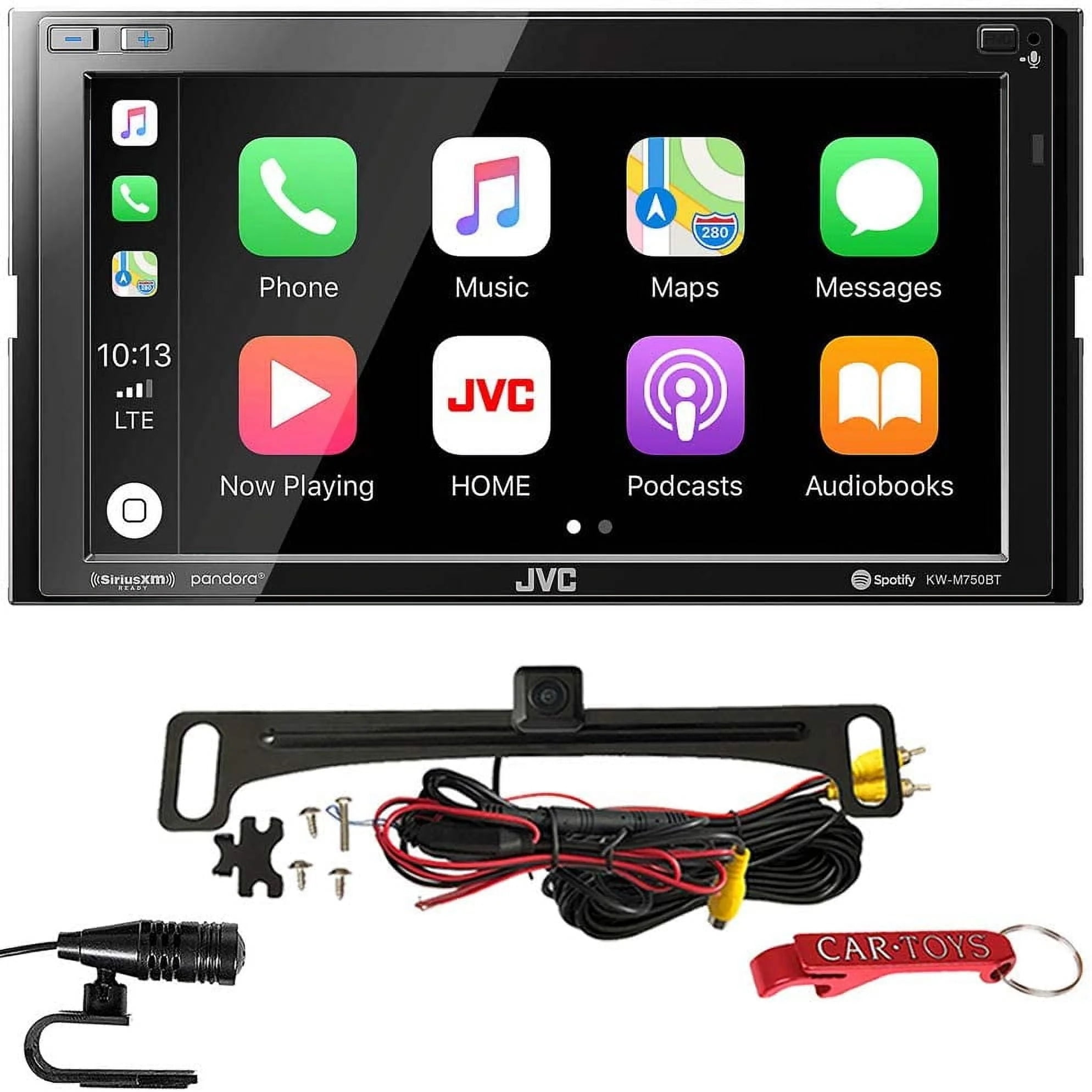 JVC KW-M750BT 6.8" Car Stereo Safe Driver's Bundle with ACAM4 Backup Camera. Apple CarPlay and ...