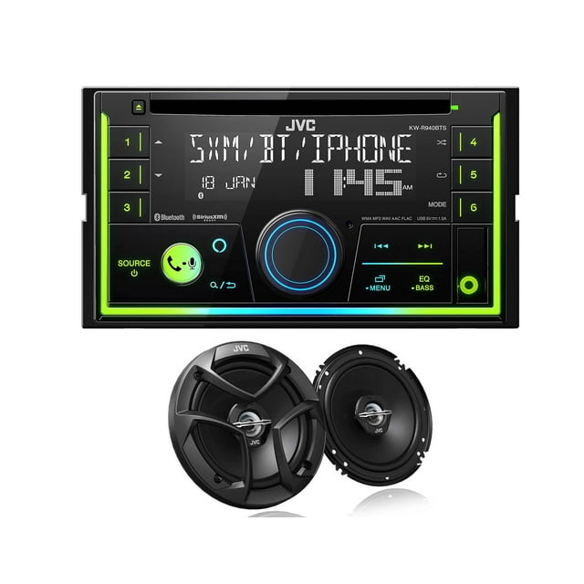 JVC KW-R940BTS Double DIN Bluetooth Stereo Receiver with Built-in Alexa ...