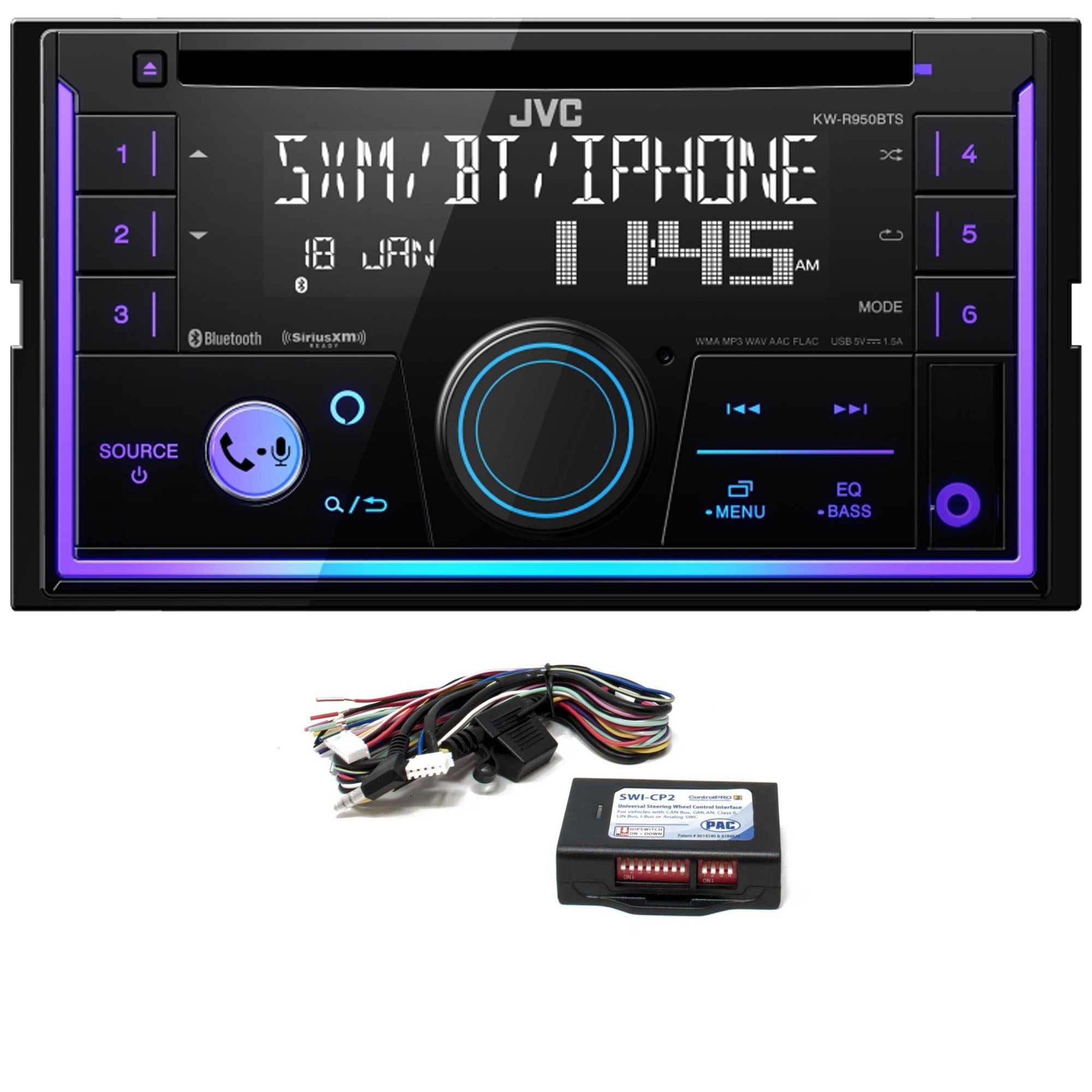 JVC KW-R950BTS 2-DIN CD Receiver BT/USB/Sirius XM/Amazon Alexa/13-Band EQ / Variable-Color ...