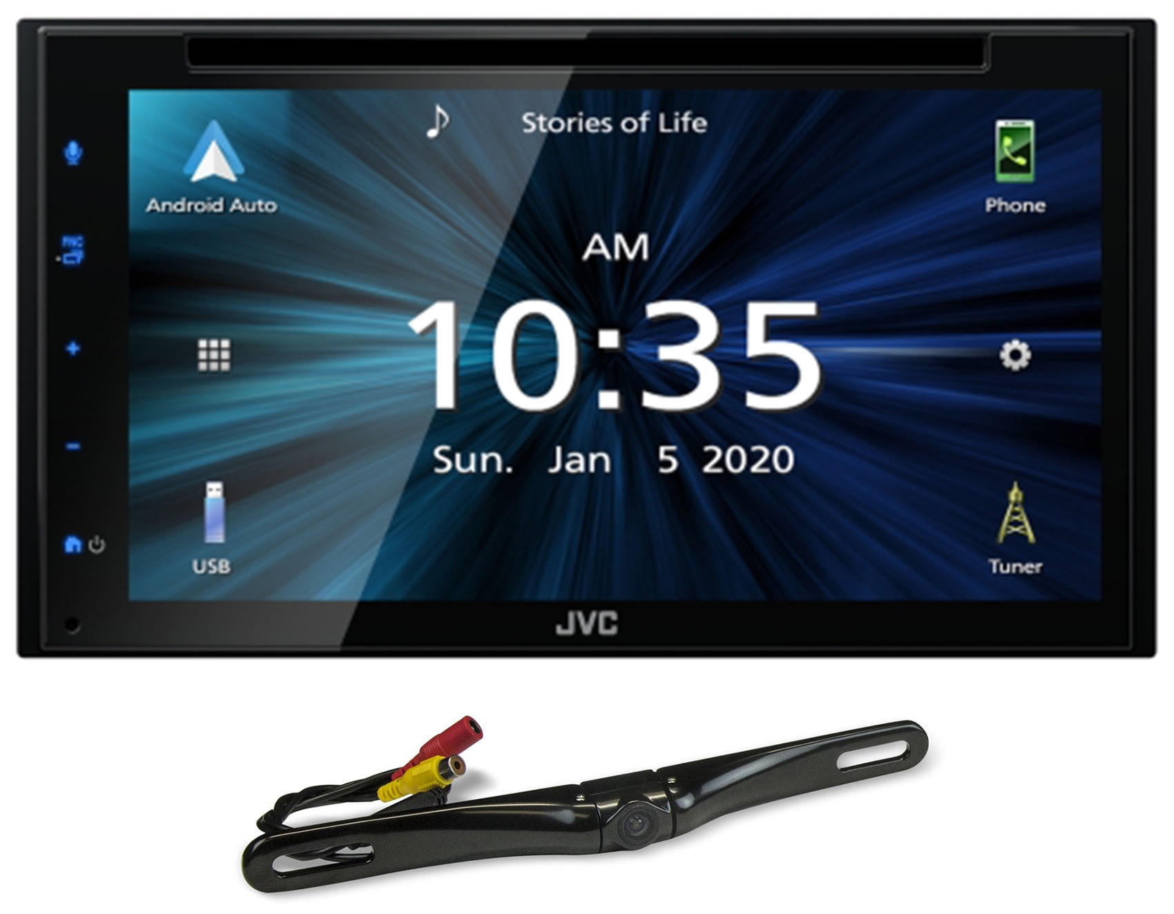 JVC KW-V66BT 6.8" Car CD/DVD Player Apple Carplay Android Receiver+Backup Camera - Walmart.com