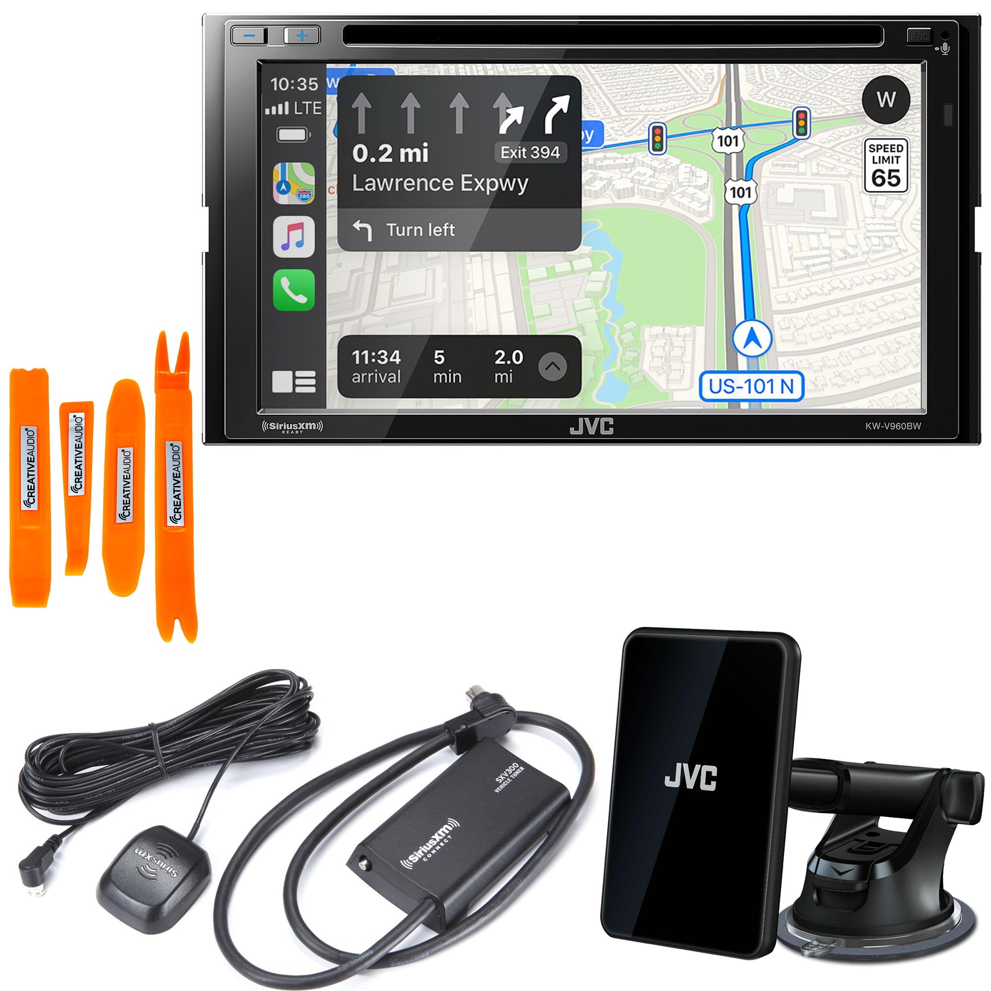 JVC KW-V960BW CD\DVD AV Receiver with Bluetooth, Wireless Android Auto ...