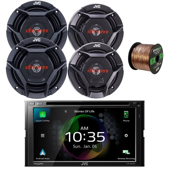 JVC Stereo System KW-V960BW Double DIN AM/FM, Bluetooth CD/DVD Player ...